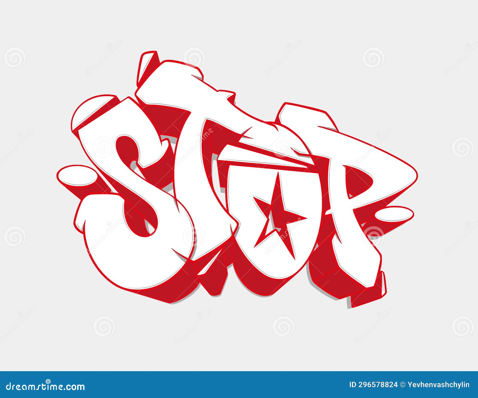 Stop Font in Graffiti Style. Vector Illustration. Stock Illustration ...