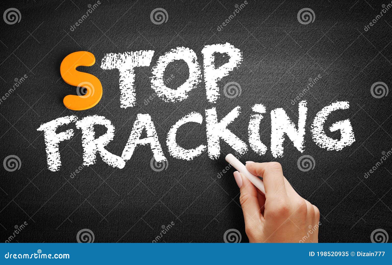 Stop Fracking Text on Blackboard Stock Image - Image of natural ...