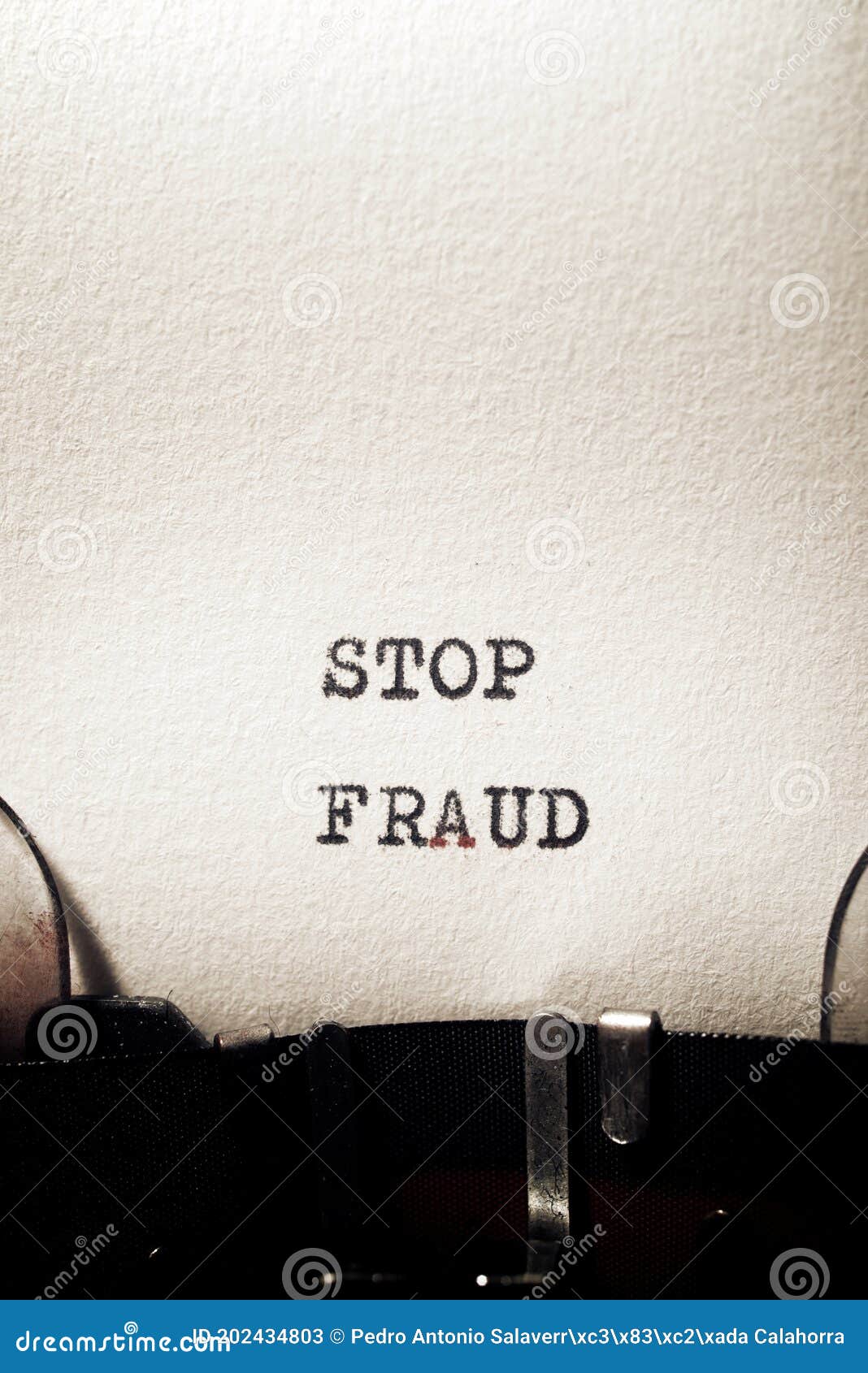 Stop fraud phrase stock image. Image of conceptual, fashioned - 202434803