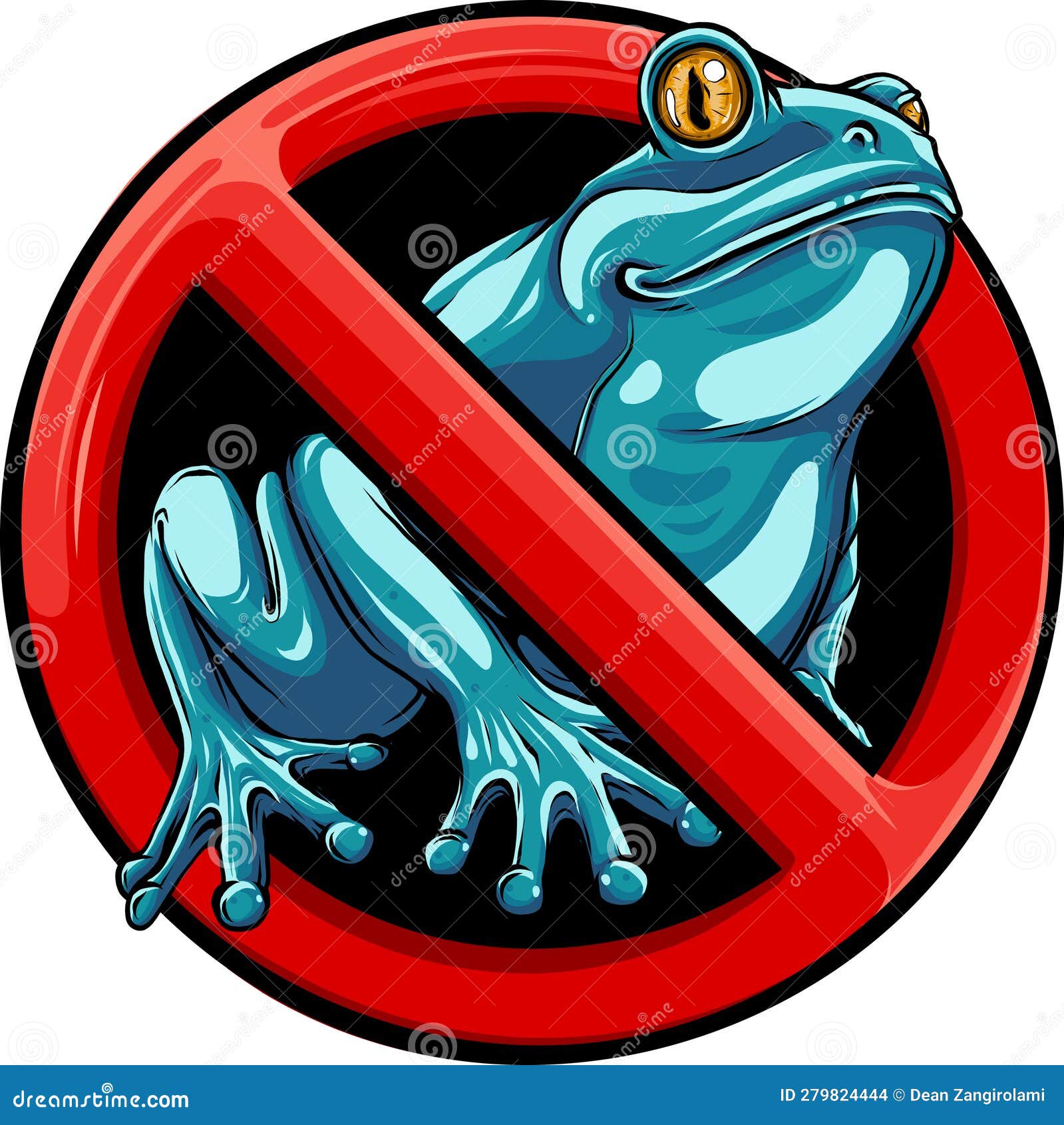 Stop Frog. Forbidden Red Road Sign. Ban Toad. No Vector Illustration ...