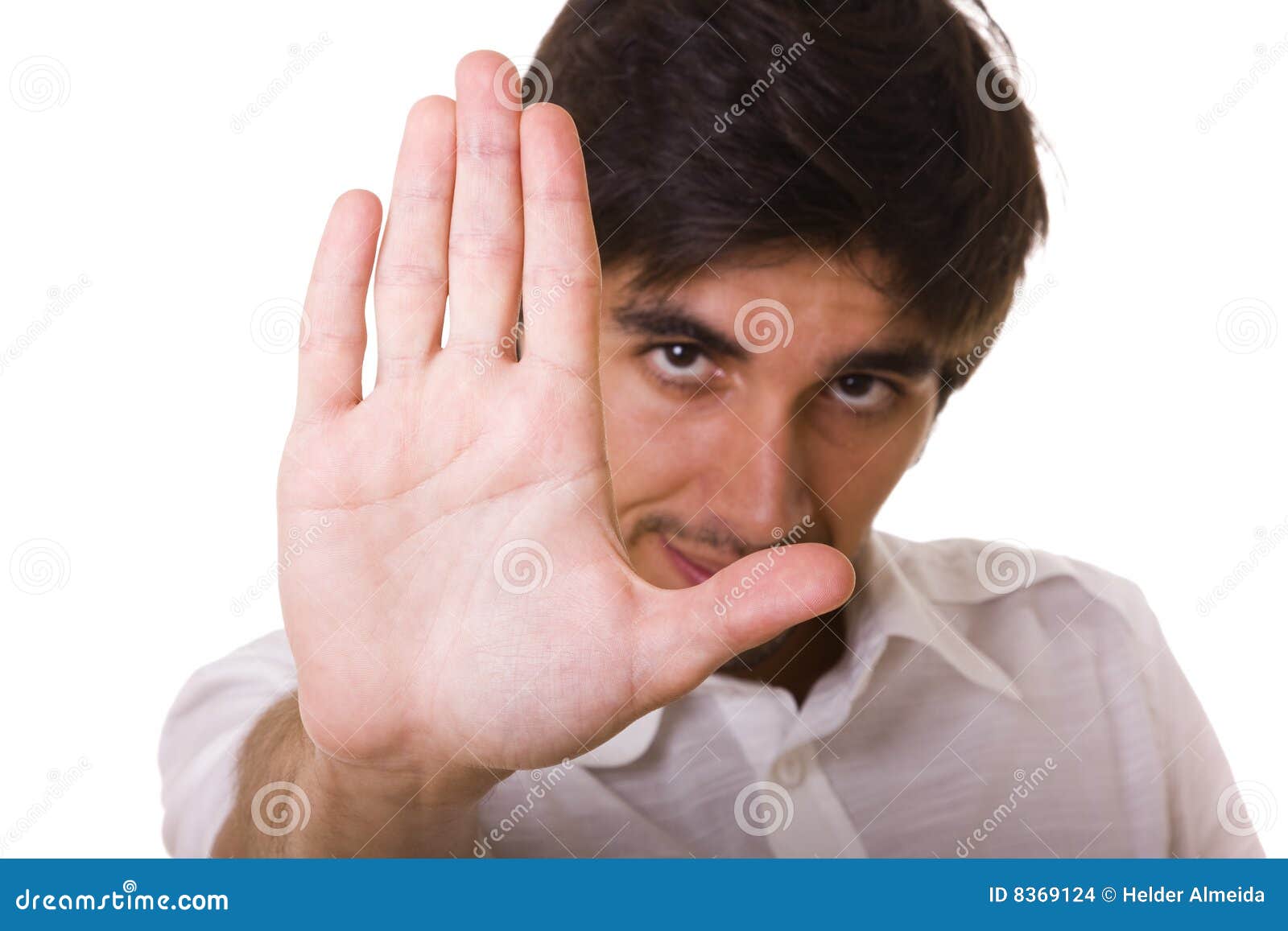 Stop gesture stock photo. Image of communicate, caucasian - 8369124