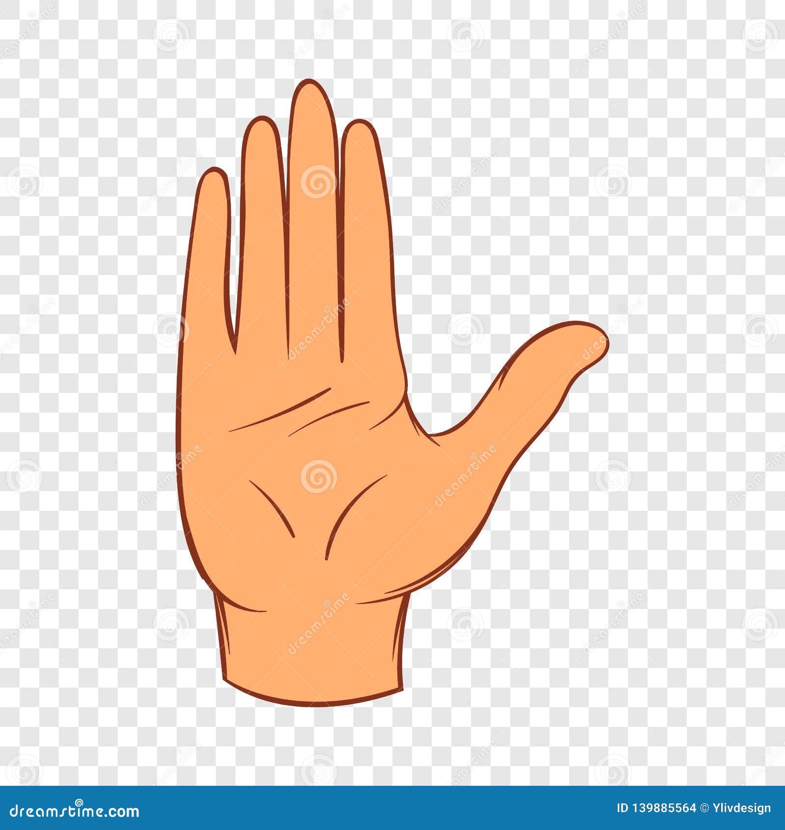 Stop Gesture Icon, Cartoon Style Stock Vector - Illustration of ...
