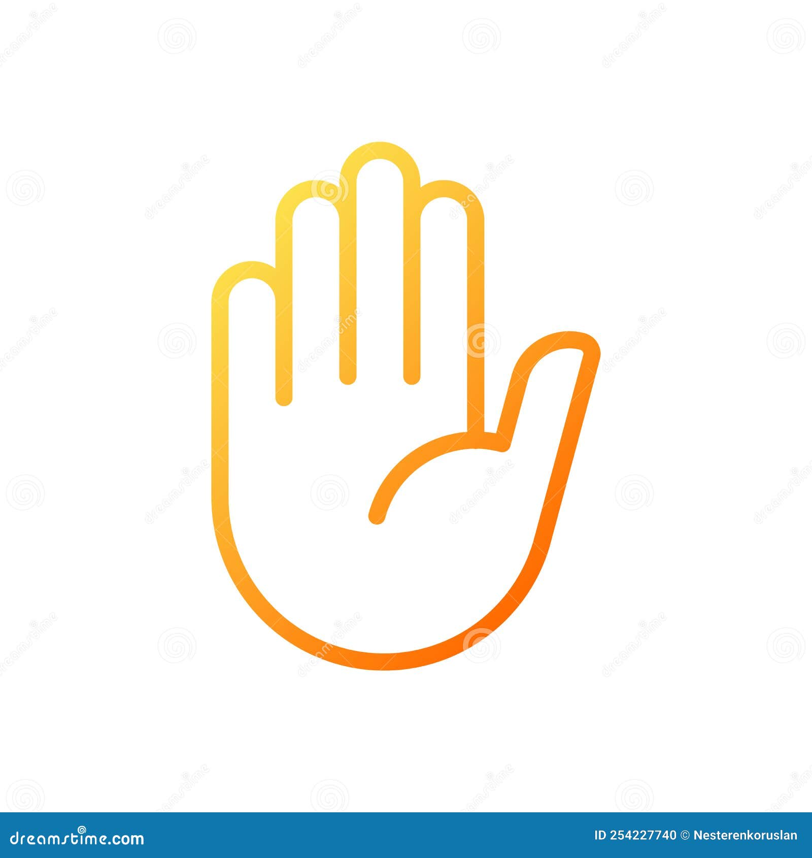Stop Gesture Pixel Perfect Gradient Linear Vector Icon Stock Vector ...