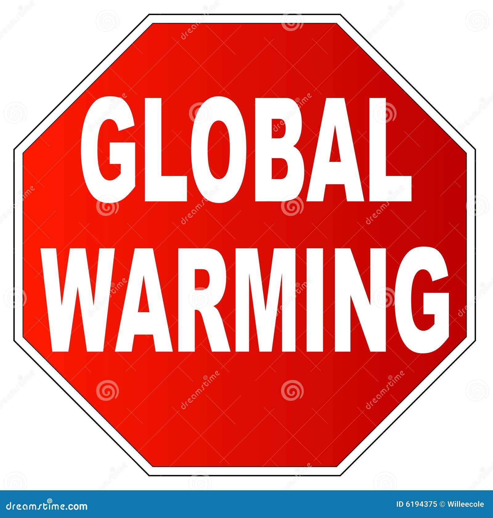 Stop global warming stock vector. Illustration of warning - 6194375