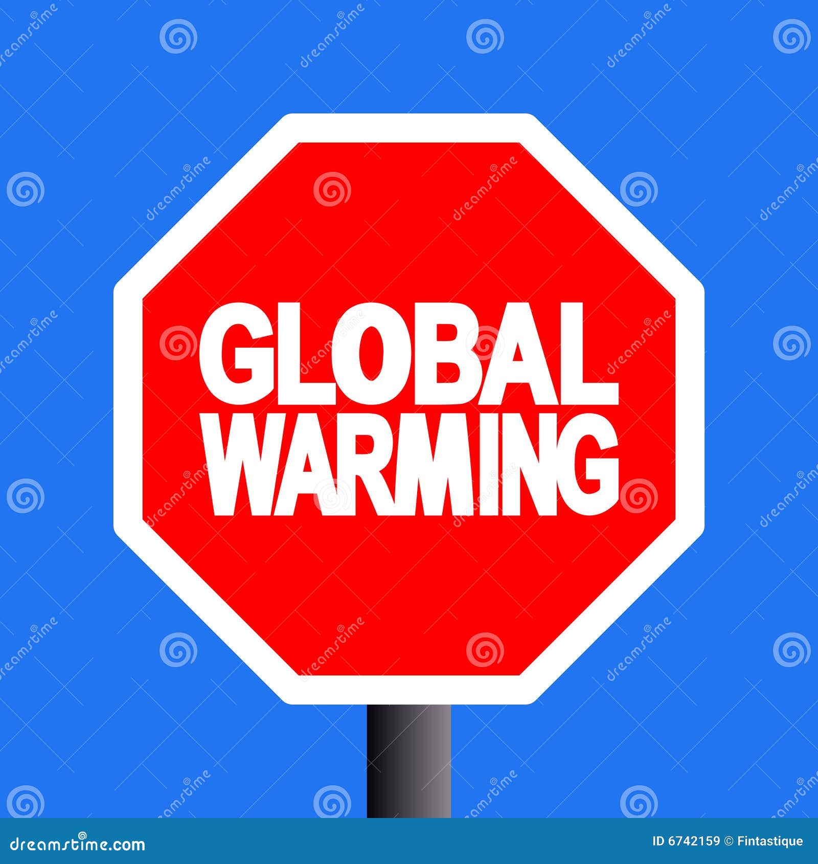 Stop global warming sign stock vector. Illustration of carbon - 6742159