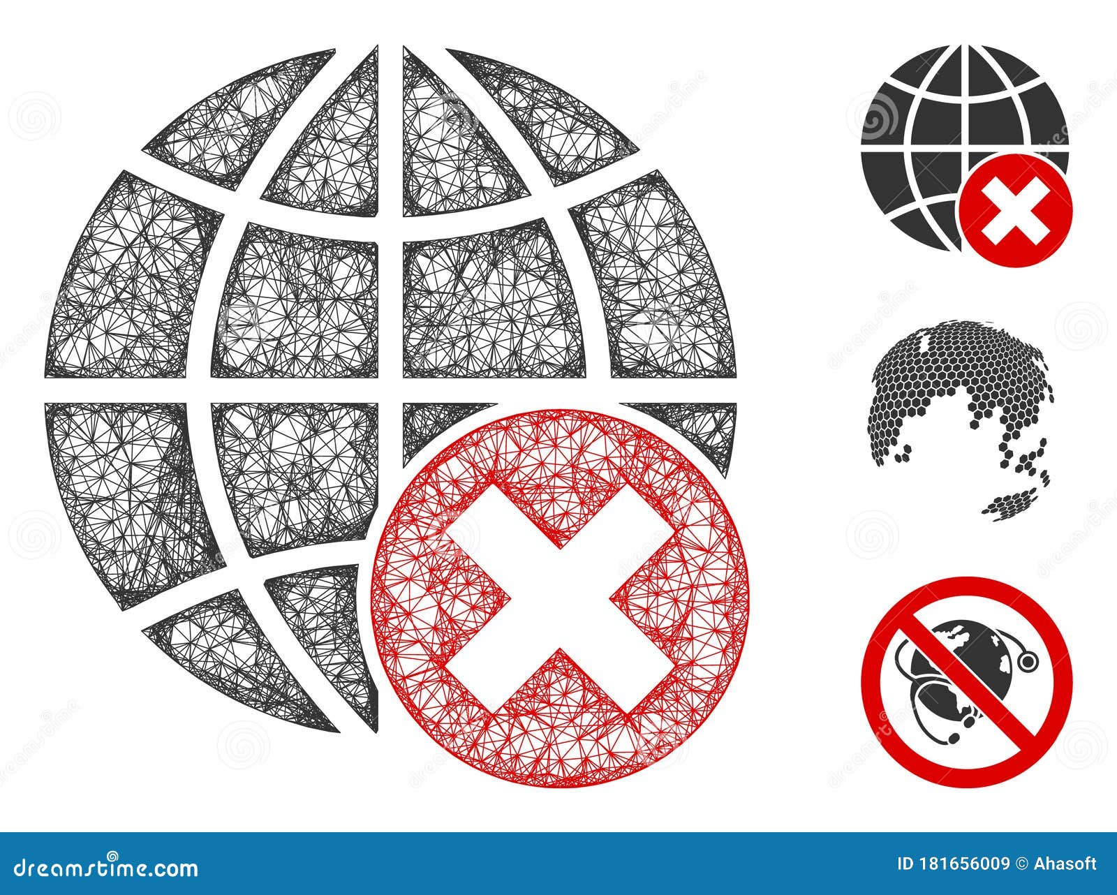 Stop Globalization Polygonal Web Vector Mesh Illustration Stock ...