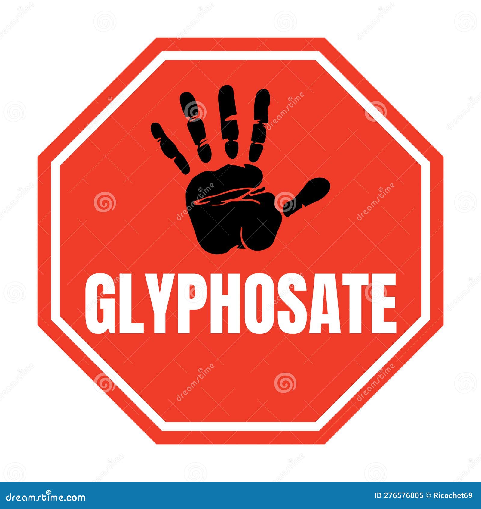 Stop Glyphosate Symbol Icon Royalty-Free Cartoon | CartoonDealer.com ...