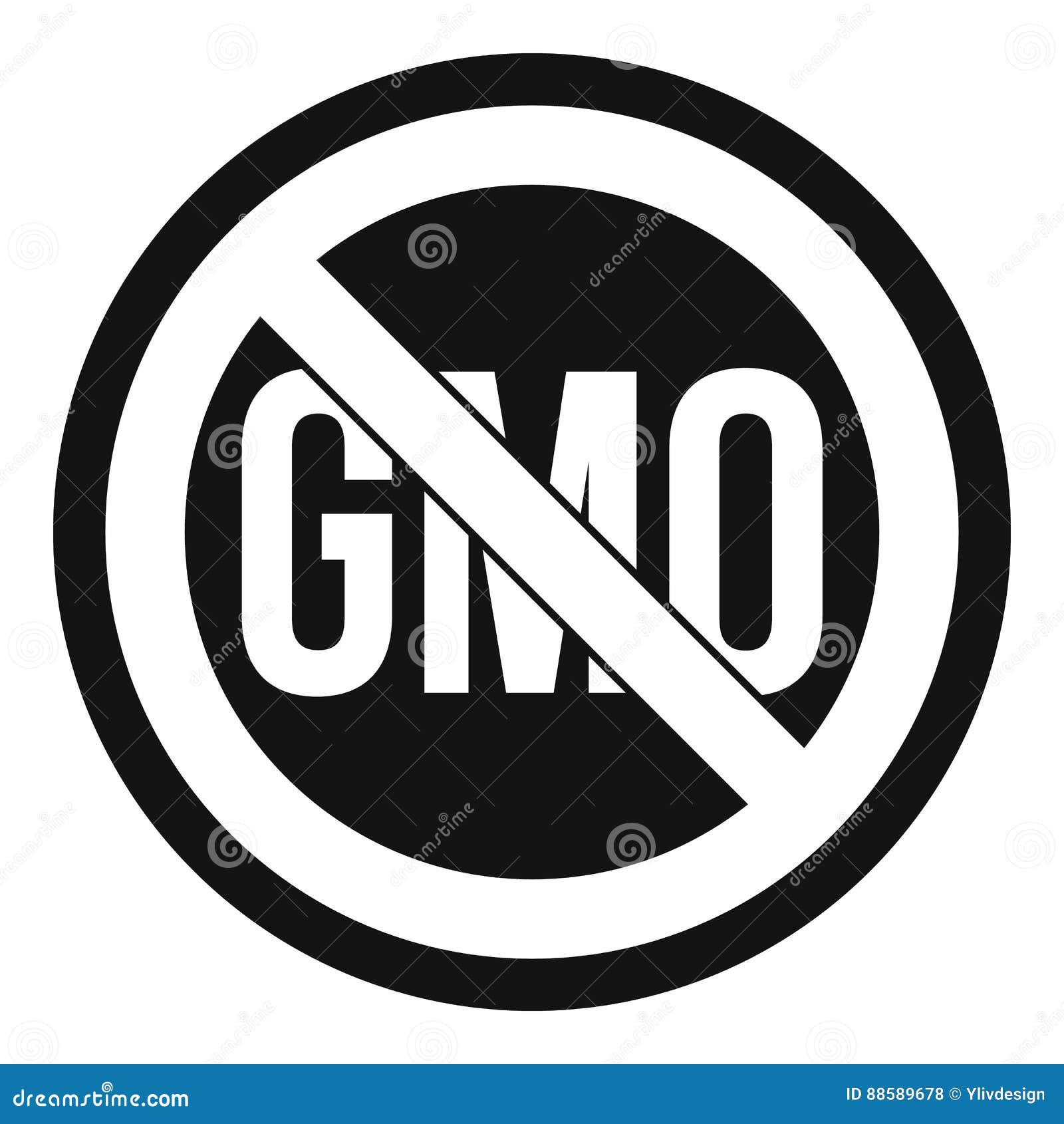 Stop GMO Icon, Simple Style Stock Vector - Illustration of mutation ...