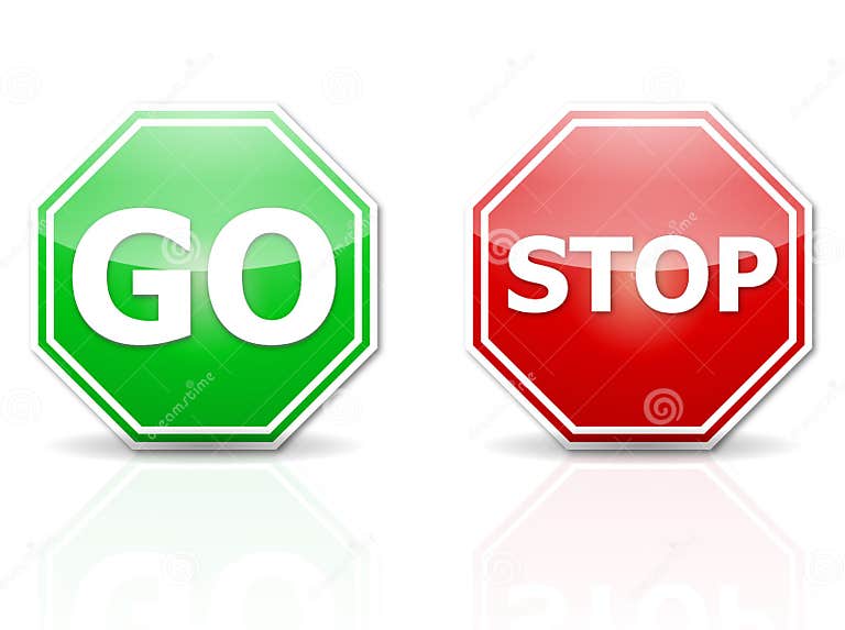 Stop and go stock vector. Illustration of artwork, drive - 16283329