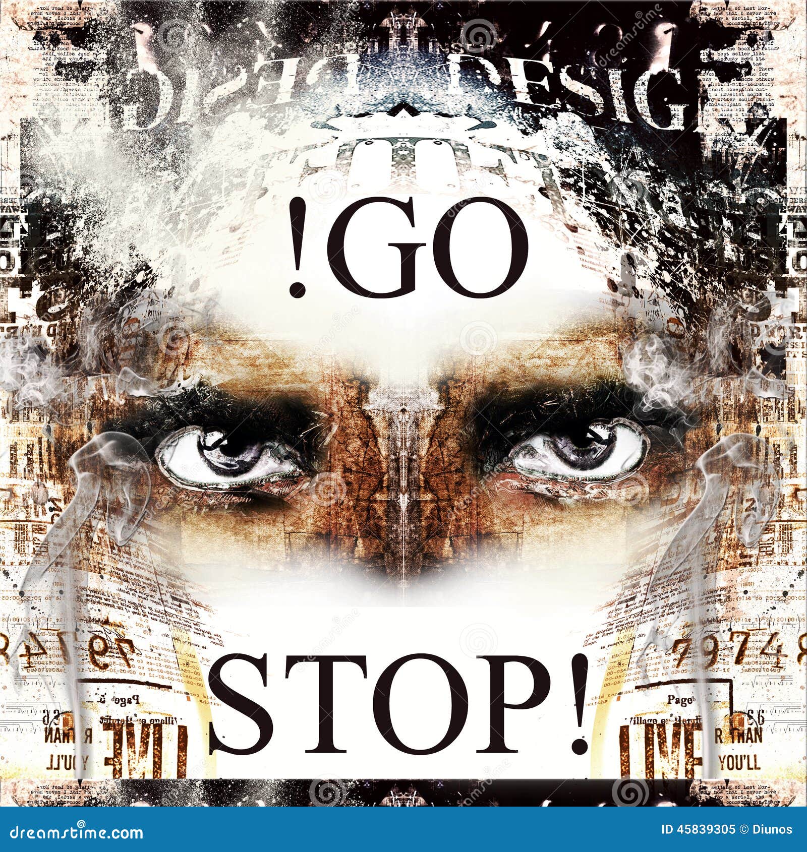 No Call Stop Warning Metalic Chrome Megaphone Ruport Isolated On White ...