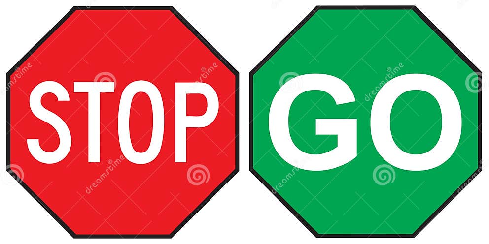 Stop Go sign stock vector. Illustration of concept, exit - 13275630