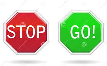 Stop & Go Signs stock vector. Illustration of icons - 21901662