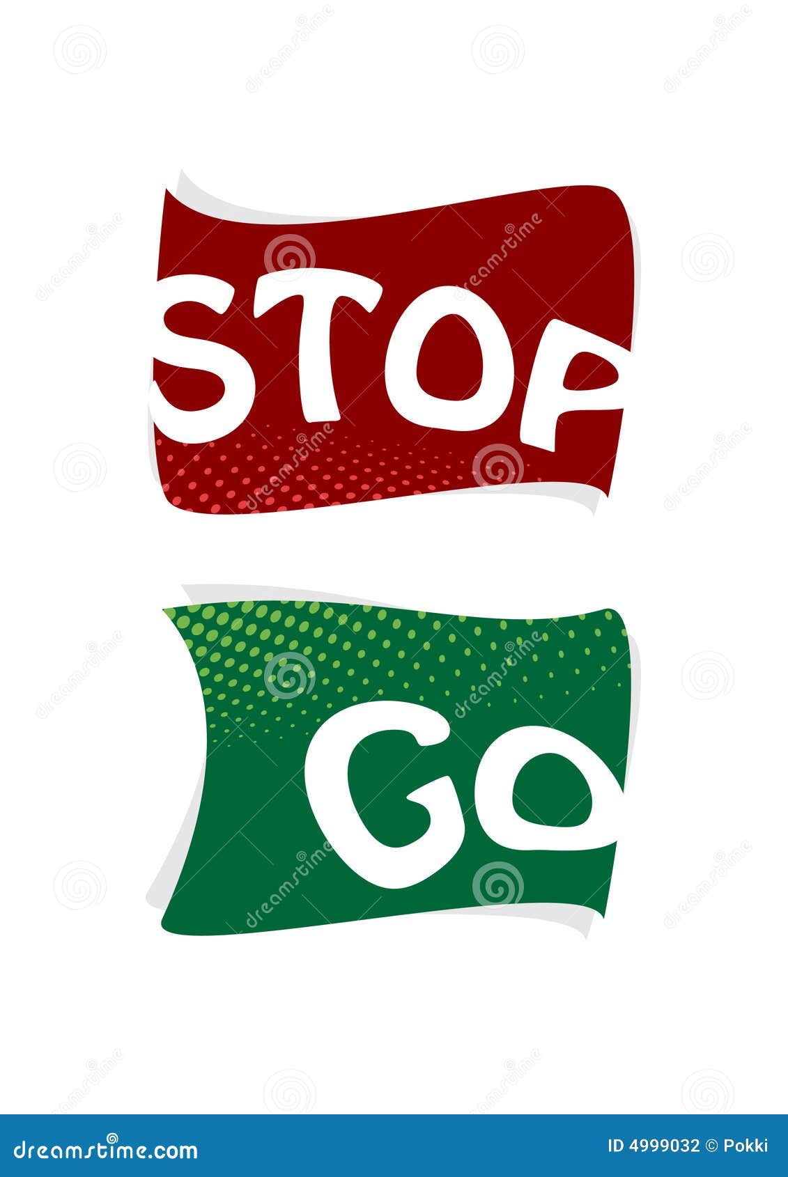 Stop And Go Signs. Vector Picture. Image: 4999032