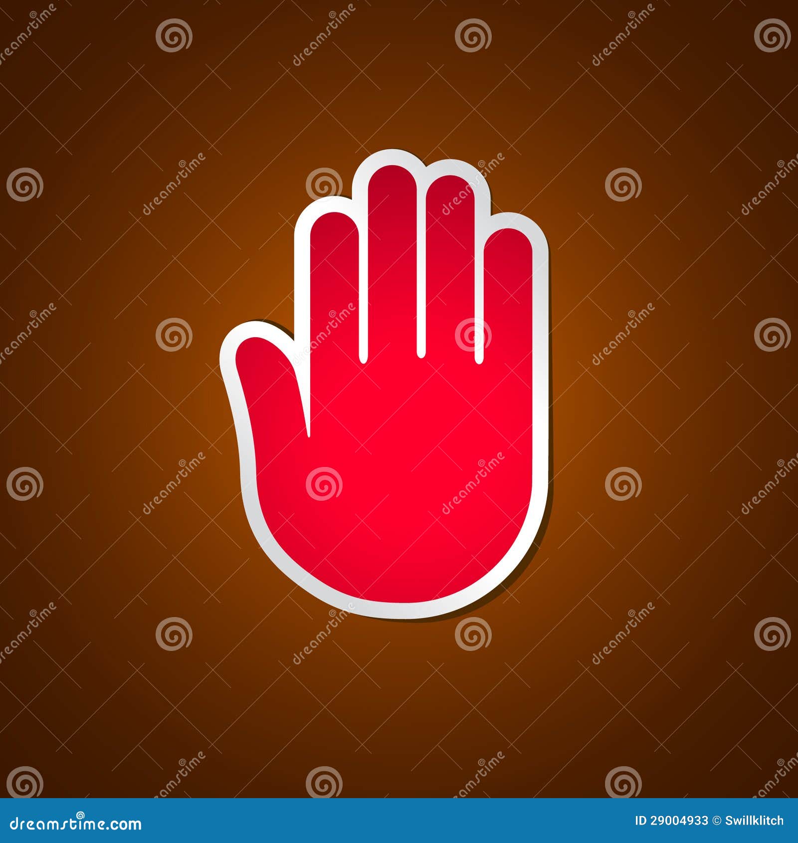 Stop hand stock vector. Illustration of badge, editable - 29004933