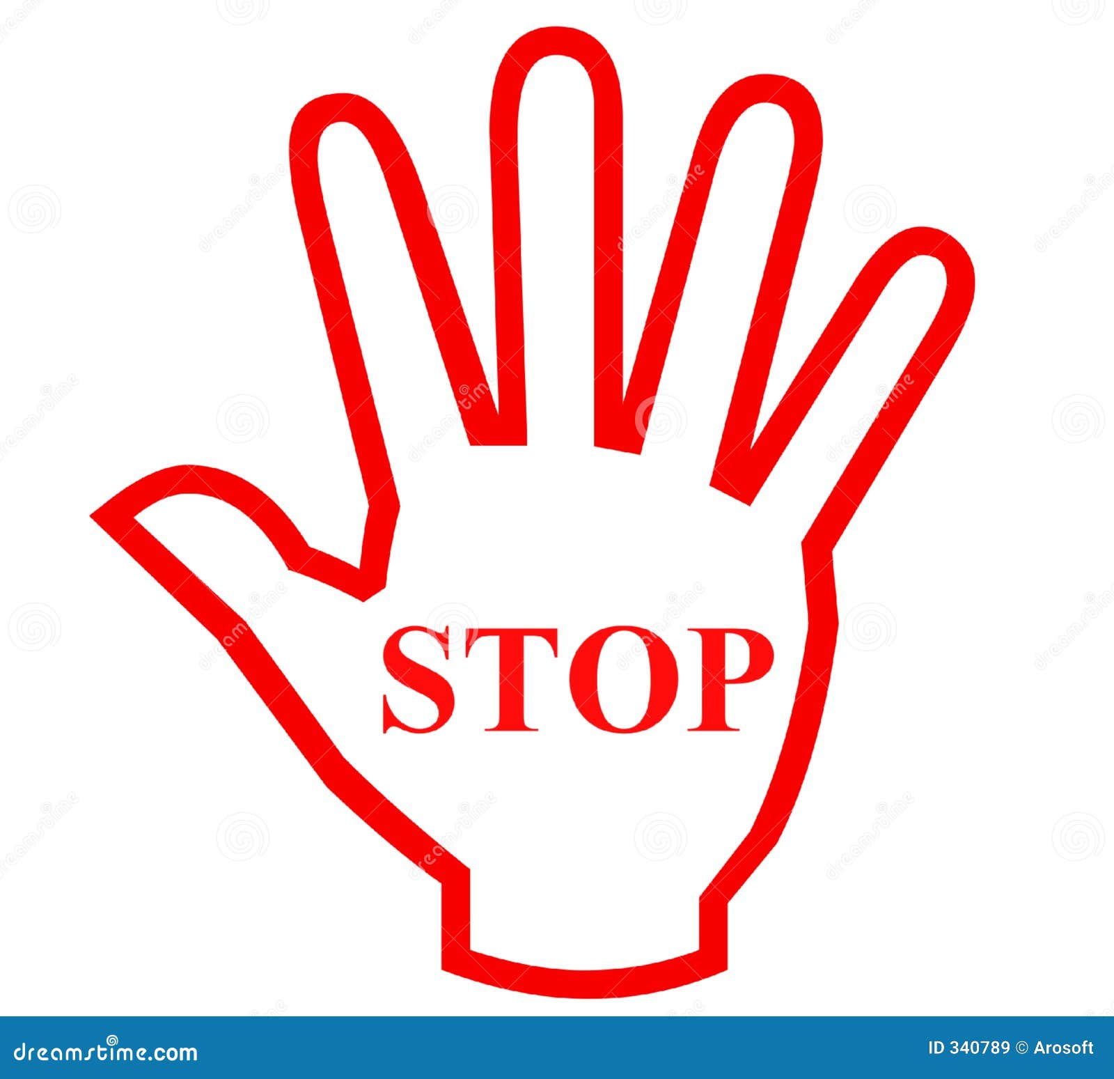 Stop Hand stock illustration. Illustration of finger, cease - 340789
