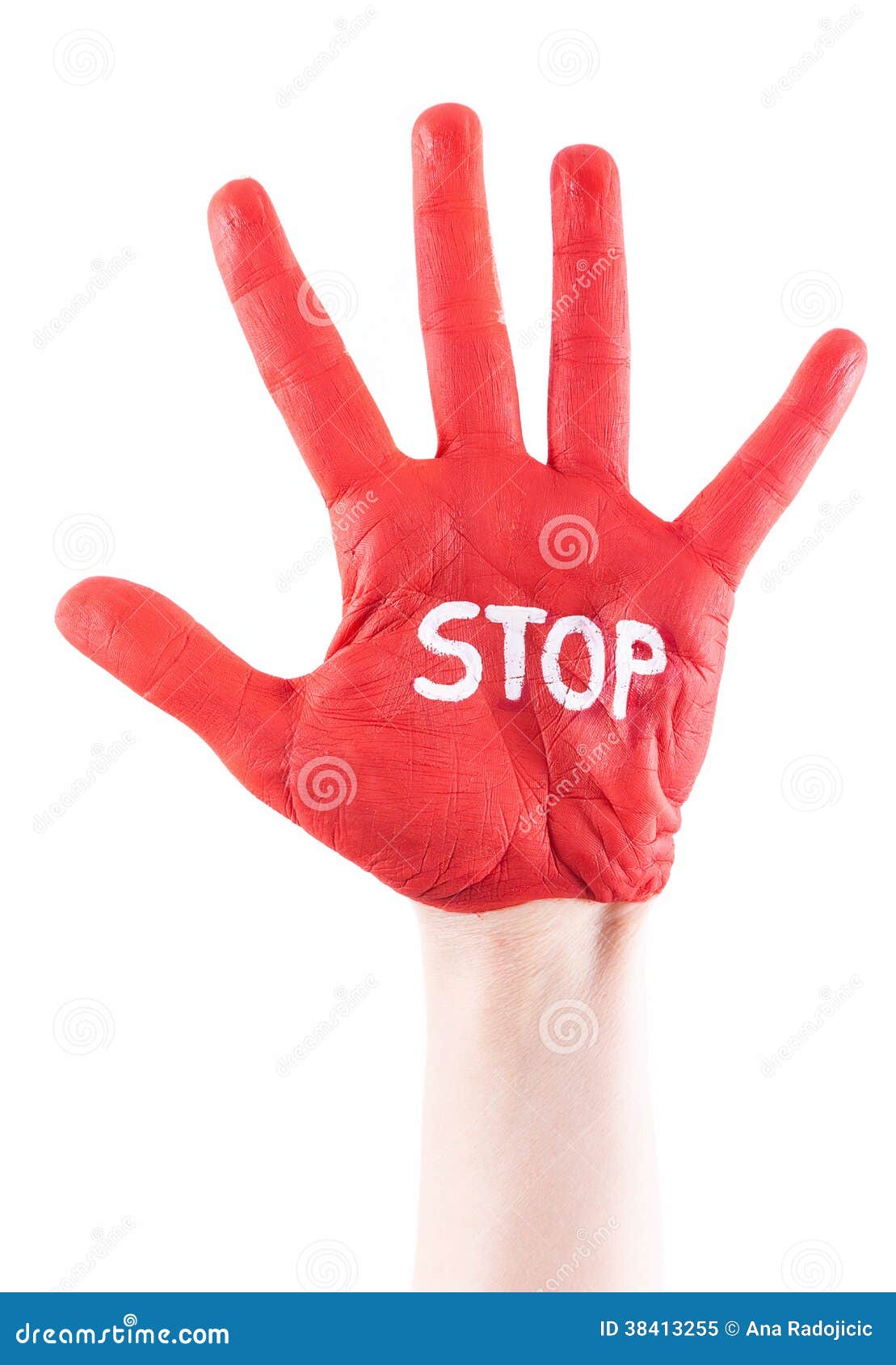 Stop Hand stock image. Image of white, vertical, stop - 38413255