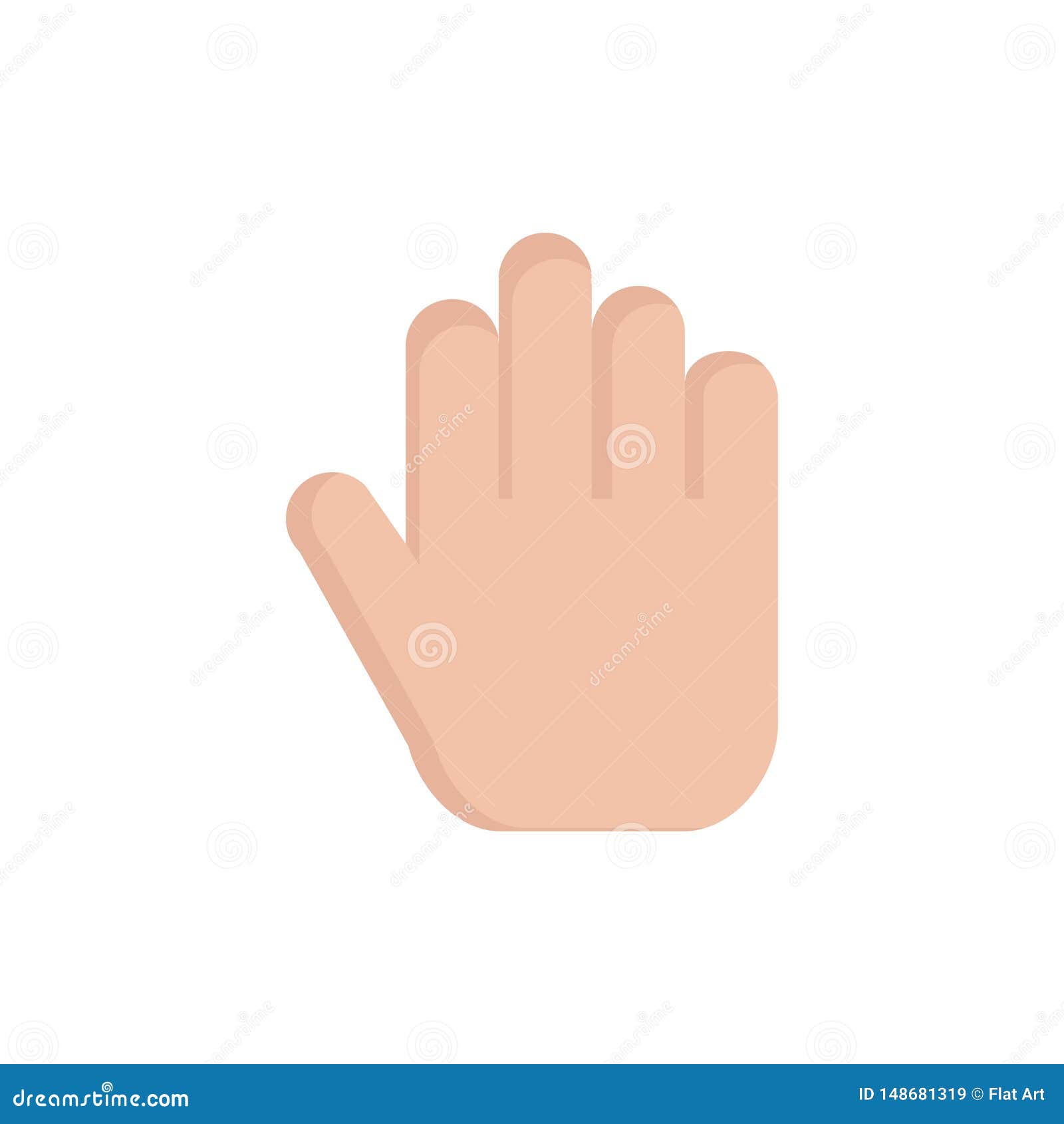 Stop, Hand Flat Color Icon. Vector Icon Banner Template Stock Vector ...