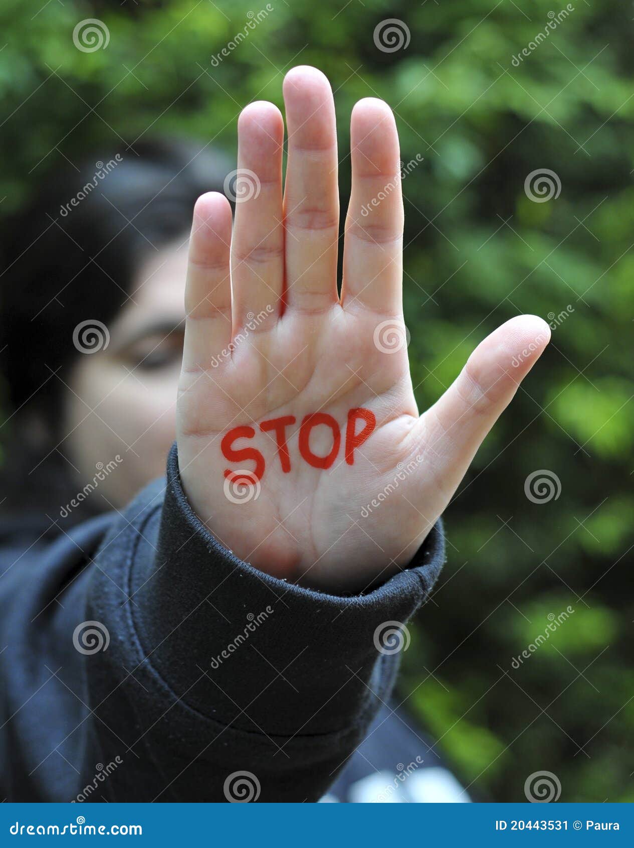Stop hand gesture stock image. Image of attractive, cease - 20443531