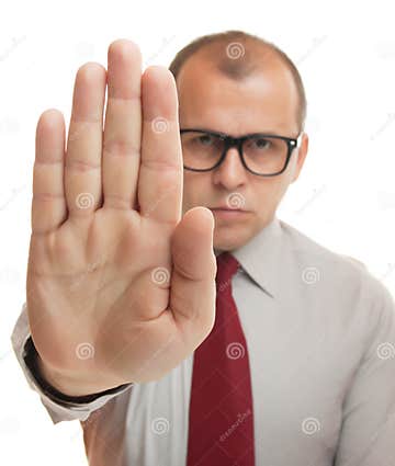 Stop hand gesture stock image. Image of halt, sign, stop - 22370869
