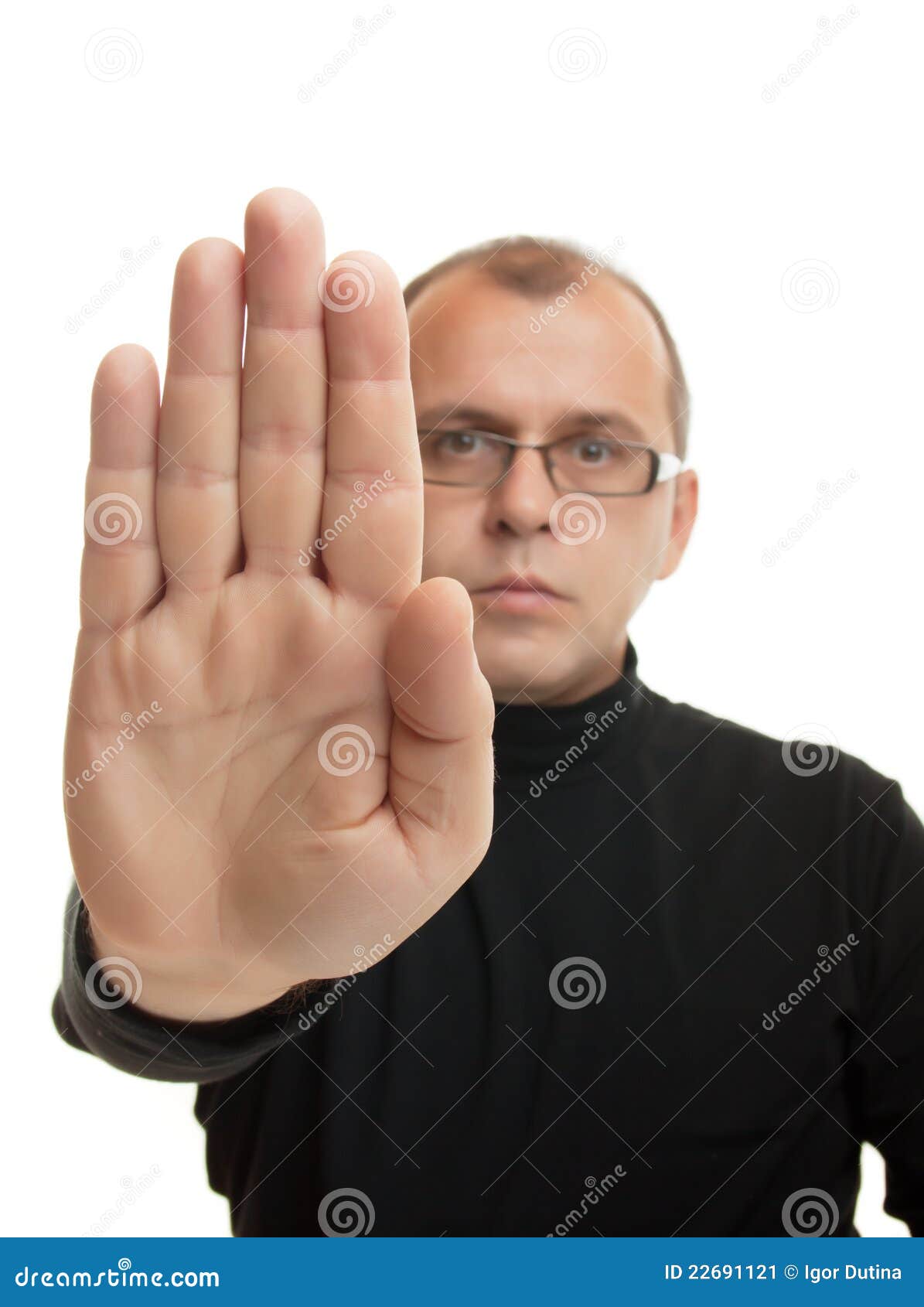 Stop hand gesture stock image. Image of rejecting, expression - 22691121
