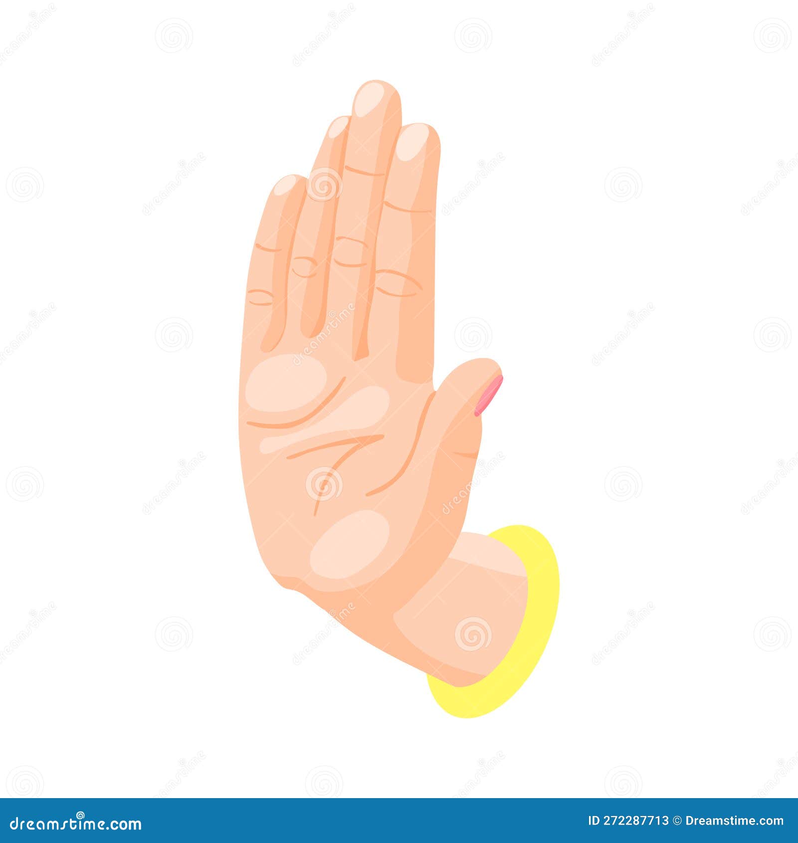 Stop Hand Gesture stock vector. Illustration of signal - 272287713