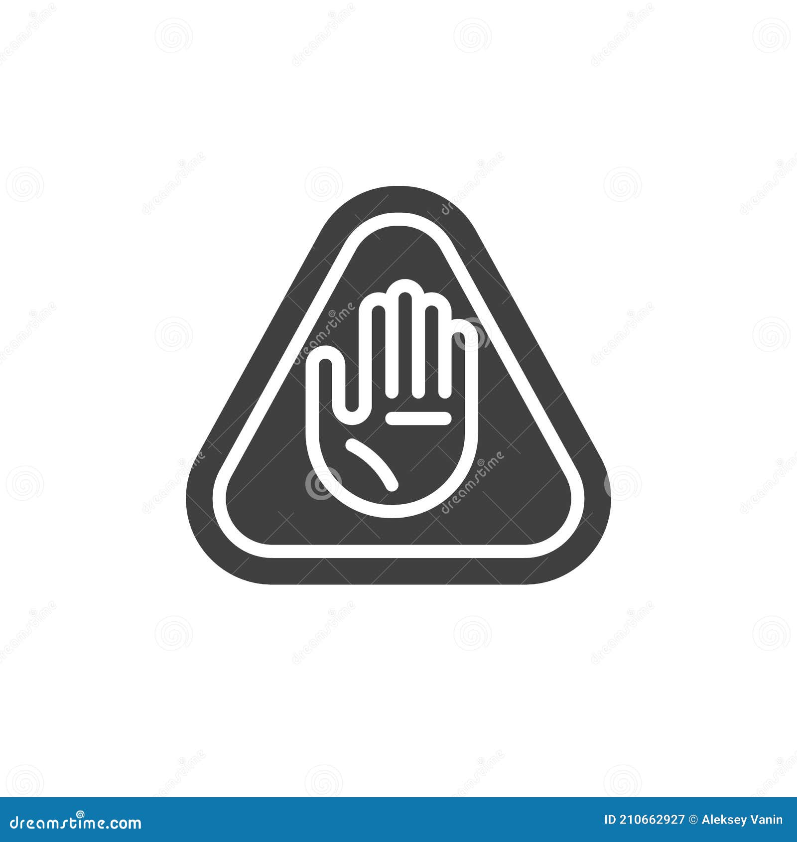 Stop Hand Gesture Vector Icon Stock Vector - Illustration of perfect ...