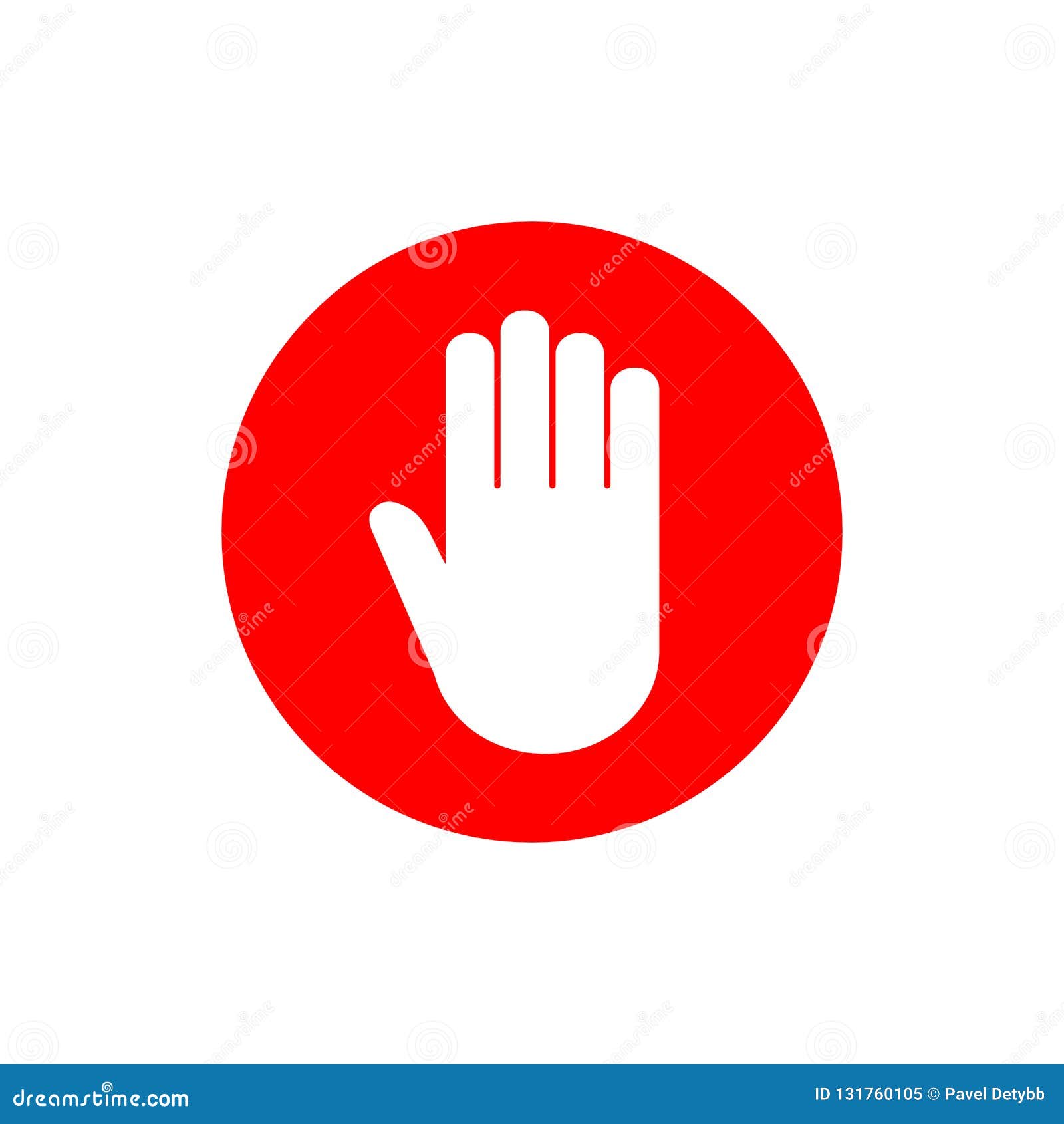 Stop Hand Icon. Stop Sign. Vector Illustration Flat Design Stock ...