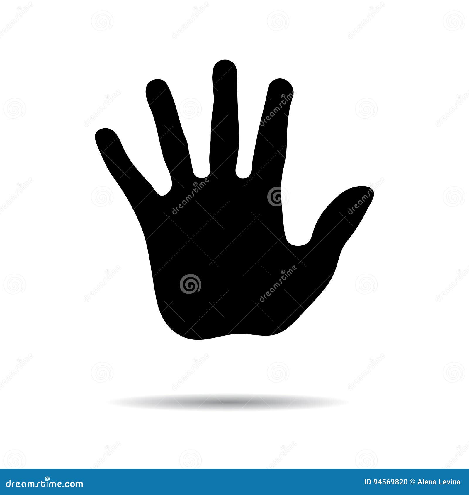 Stop hand Icon Vector stock vector. Illustration of background - 94569820