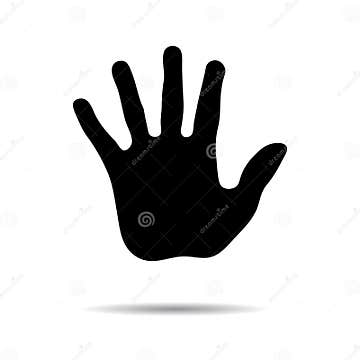 Stop hand Icon Vector stock vector. Illustration of background - 94569820