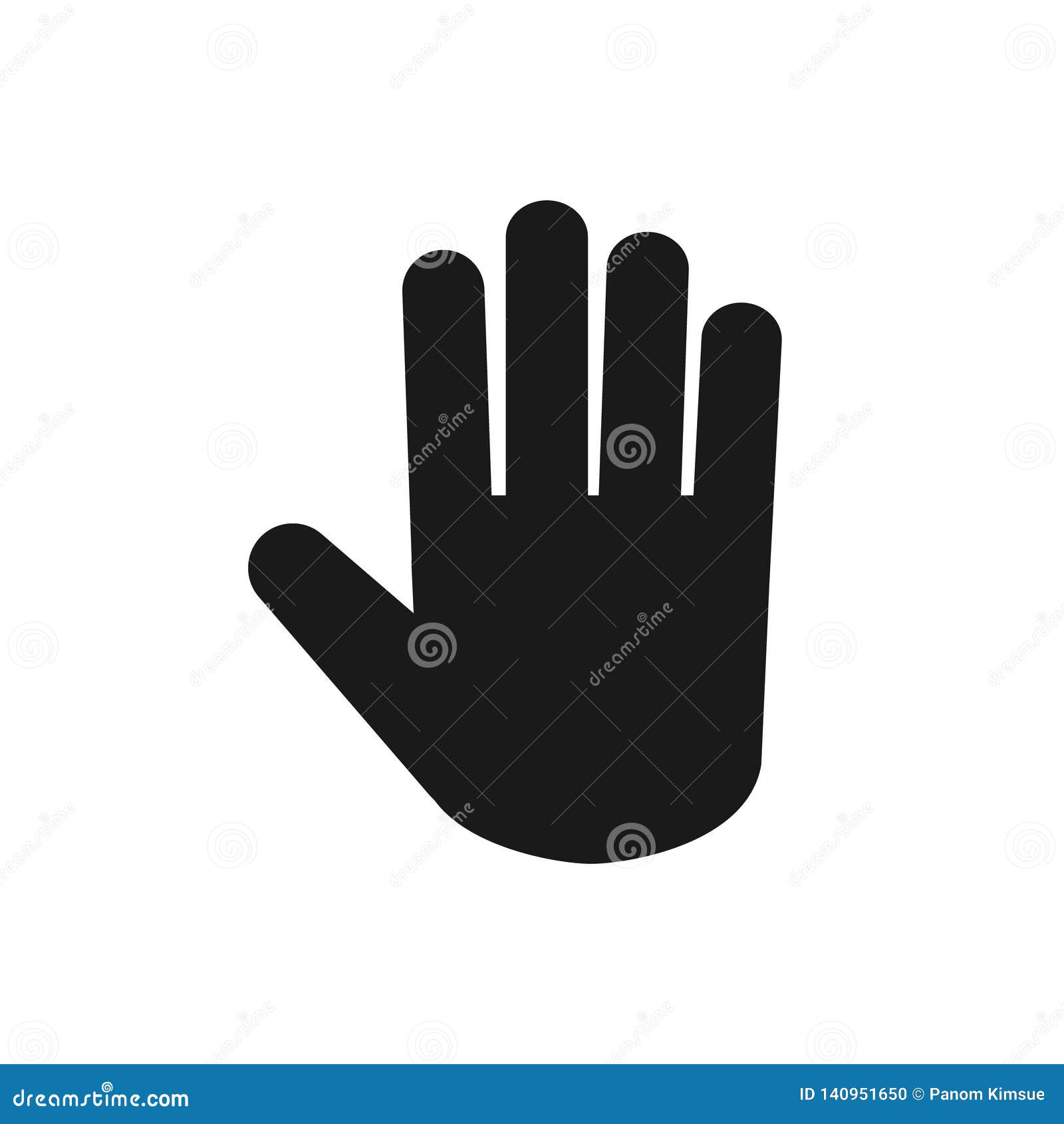 Stop Hand Palm Vector Icon for Your Web Site Design, Logo, App, UI ...