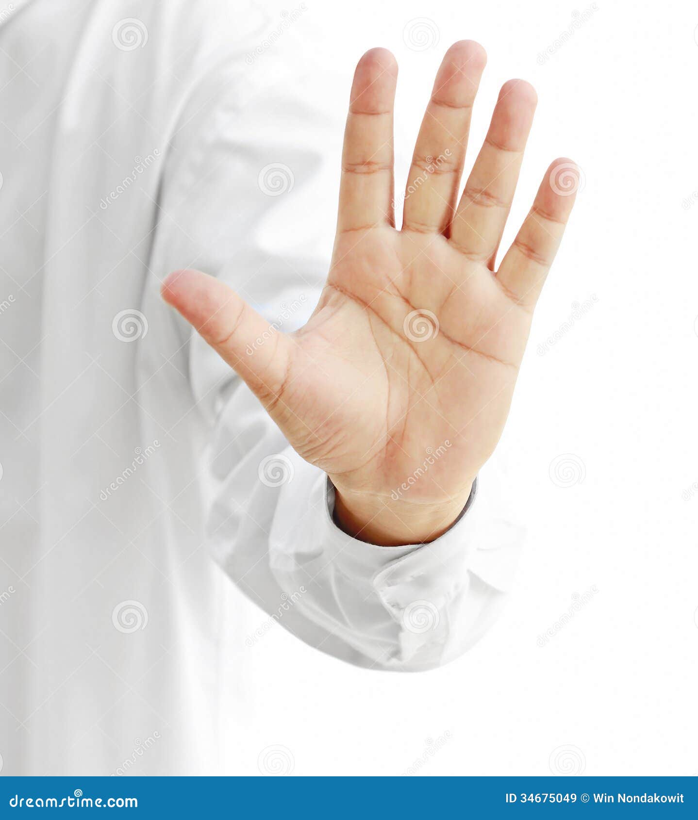 Stop hand sign stock image. Image of allowed, warning - 34675049