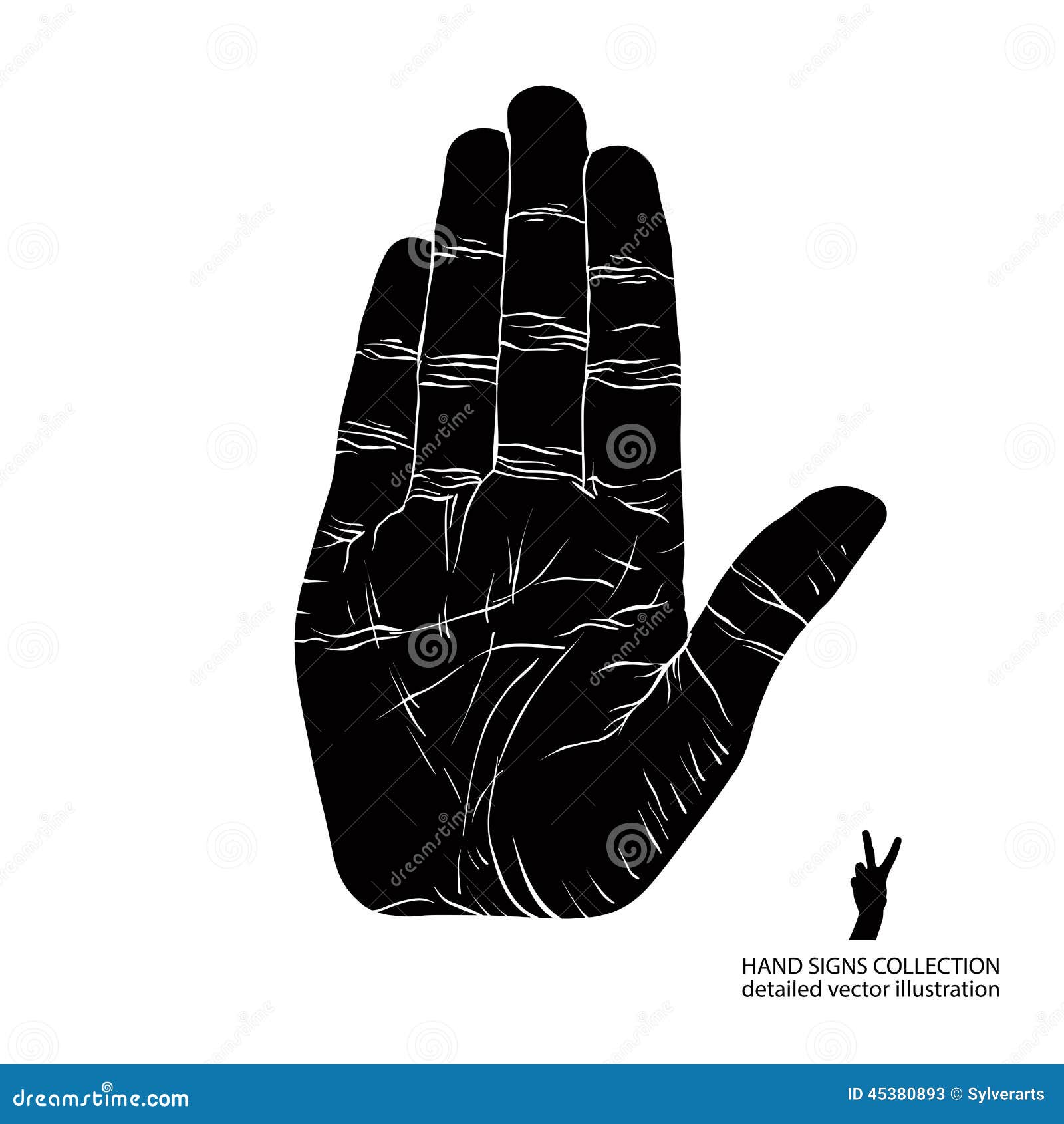 Stop Hand Sign, Detailed Vector Illustration. Stock Vector ...