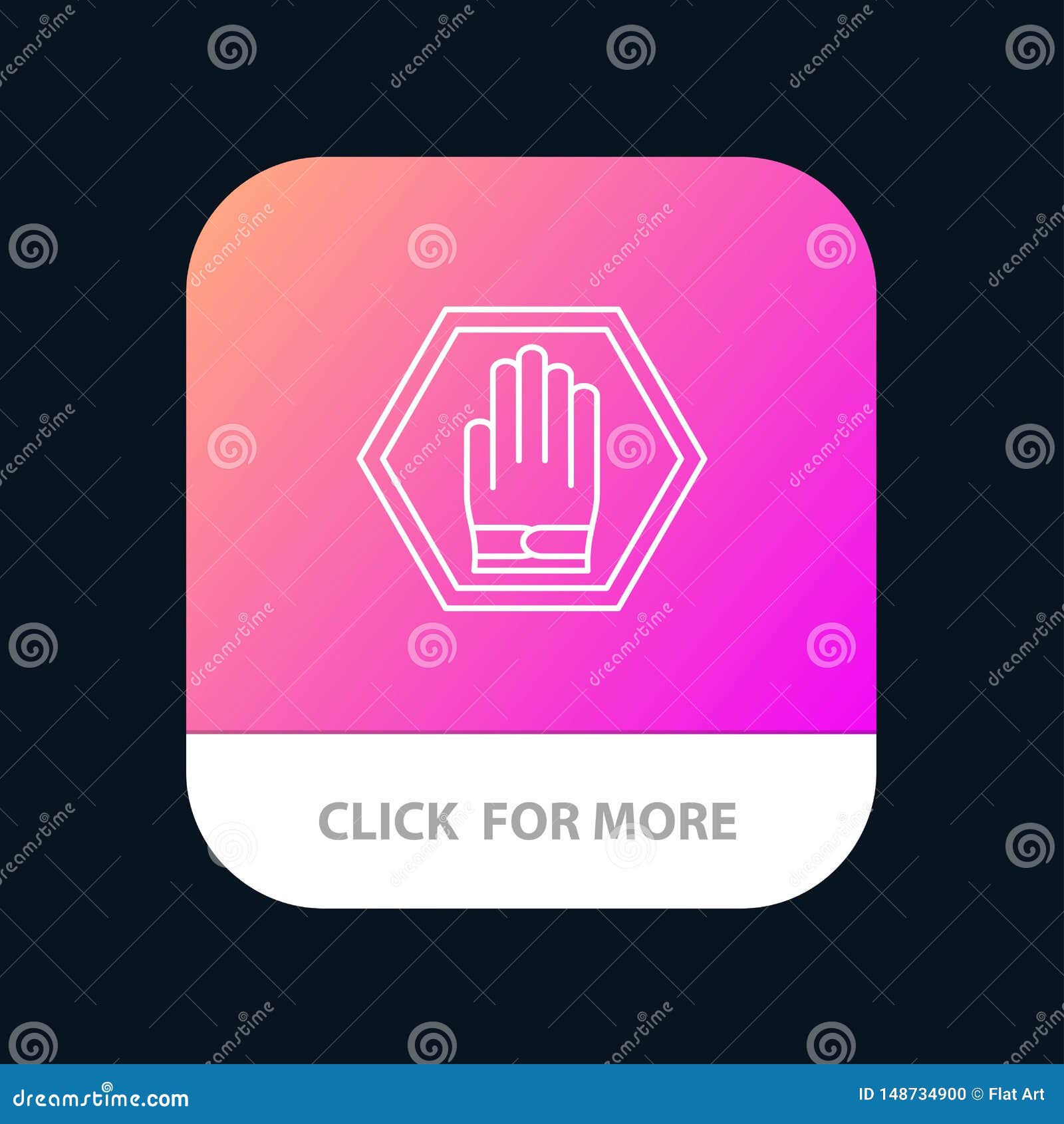 Stop, Hand, Sign, Traffic, Warning Mobile App Button. Android and IOS ...