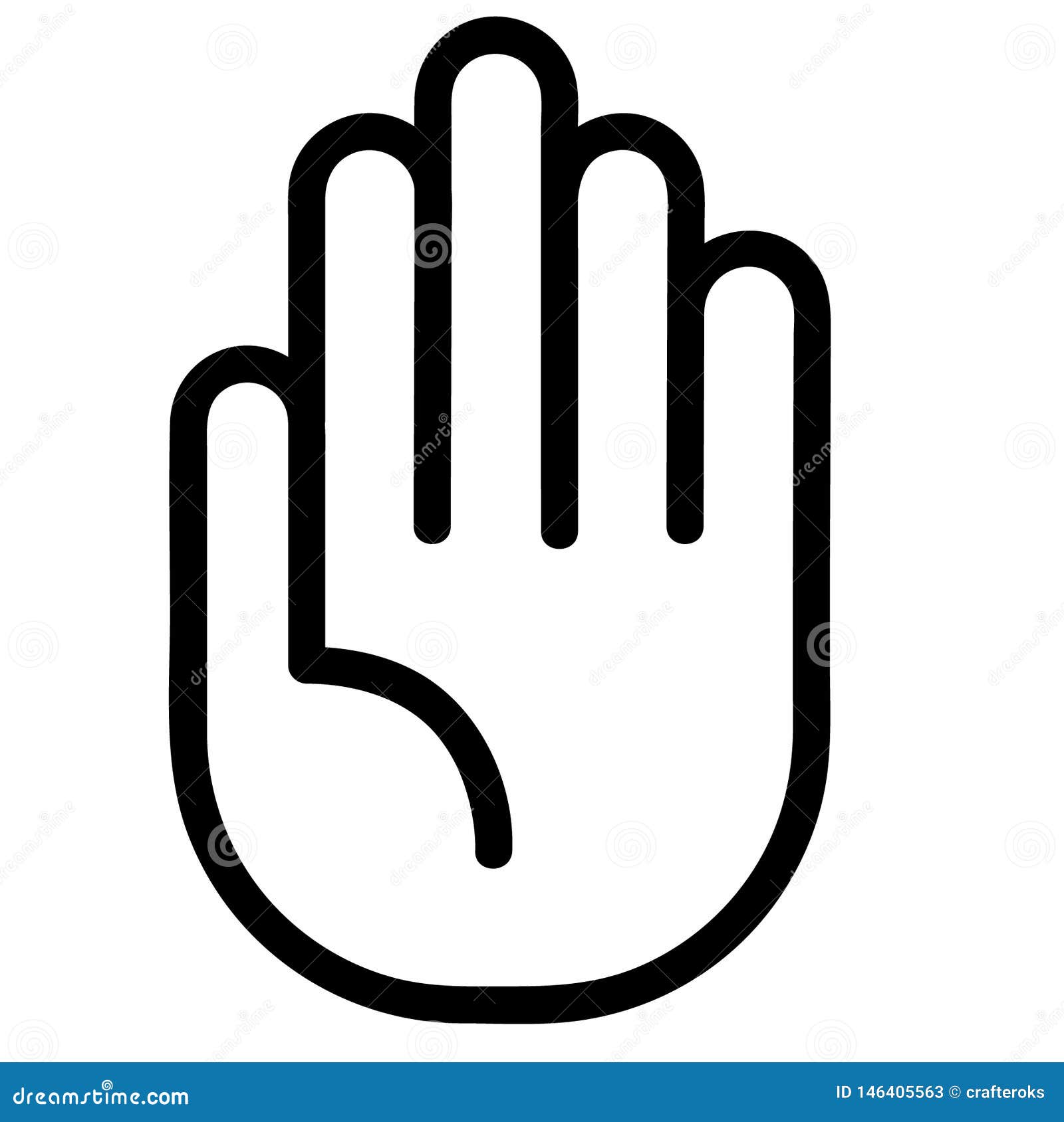 Stop Hand Sign Vector Illustration by Crafteroks Stock Vector ...
