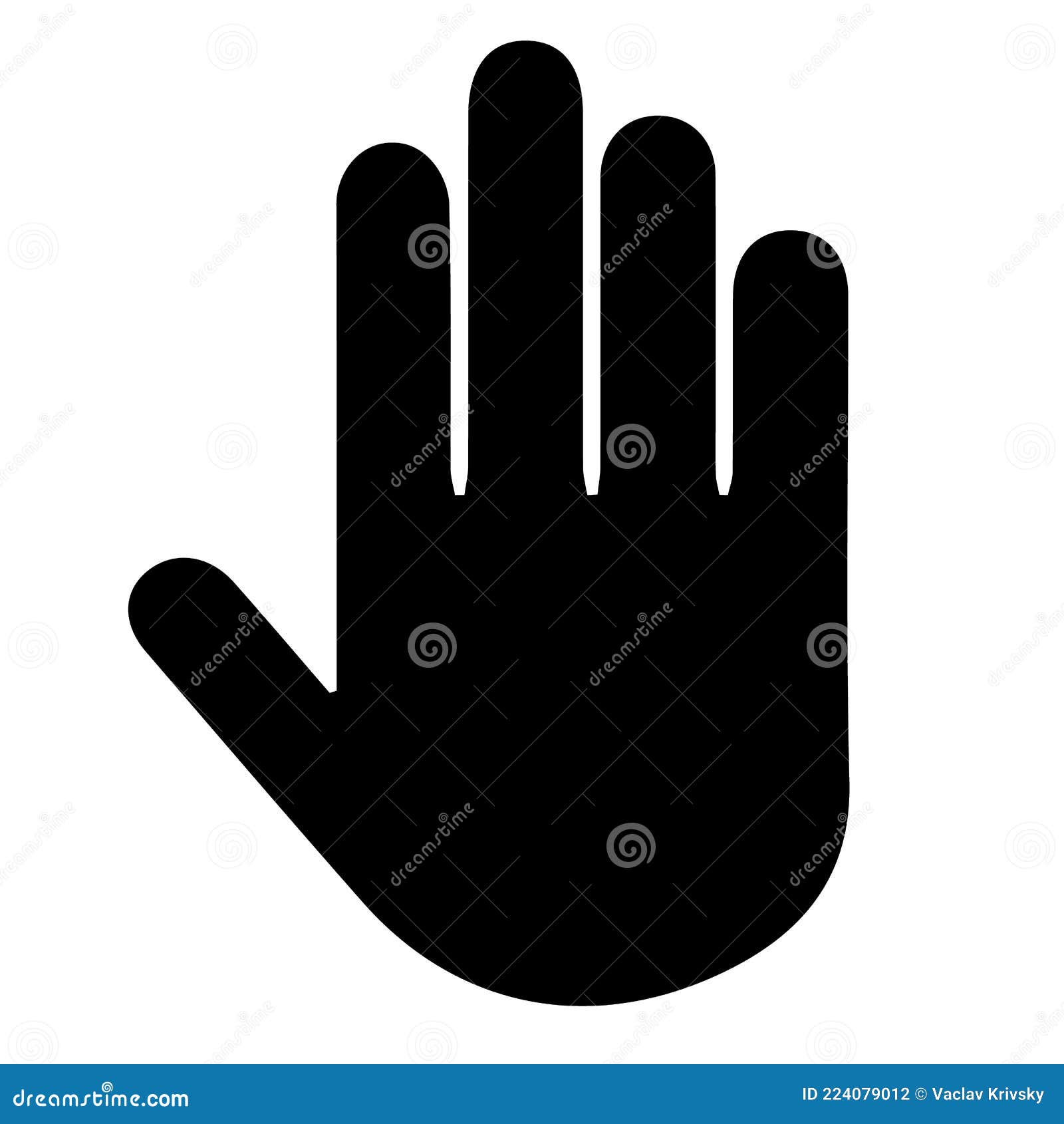 Stop Hand Vector Icon. Vector Illustration EPS 10 Stock Vector ...