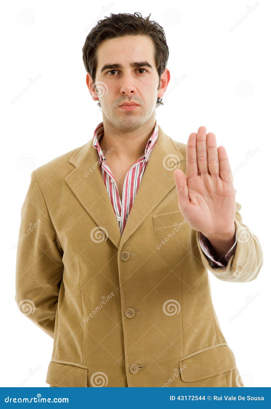 Stop hand stock photo. Image of showing, portrait, person - 43172544