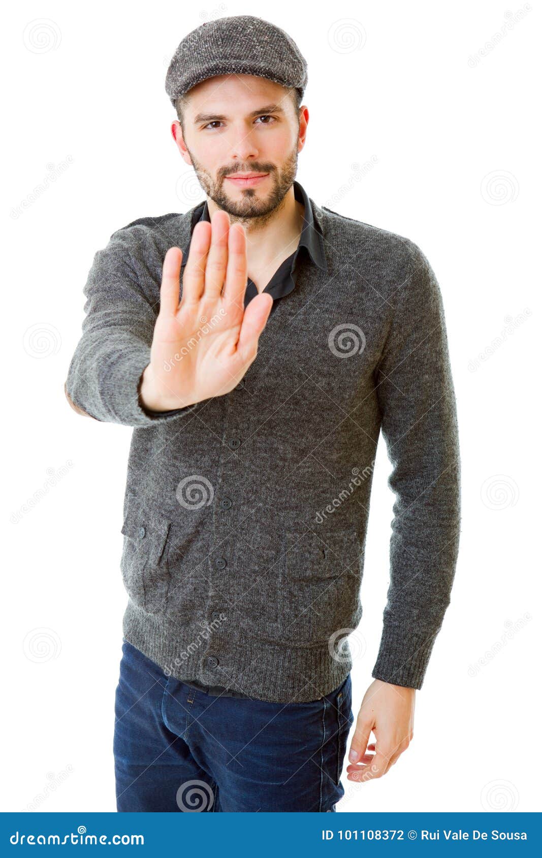 Stop hand stock photo. Image of head, isolated, hand - 101108372
