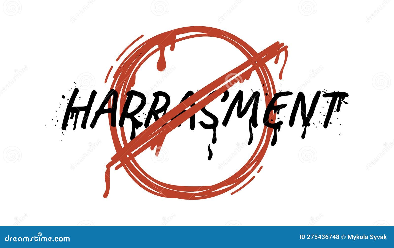 Stop Harassment Street Art stock illustration. Illustration of urban ...