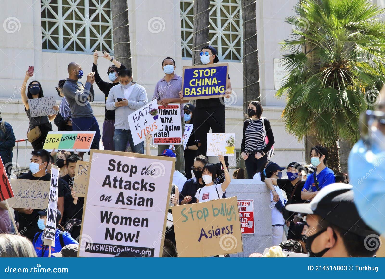 Stop the Hate rally editorial stock photo. Image of white - 214516803