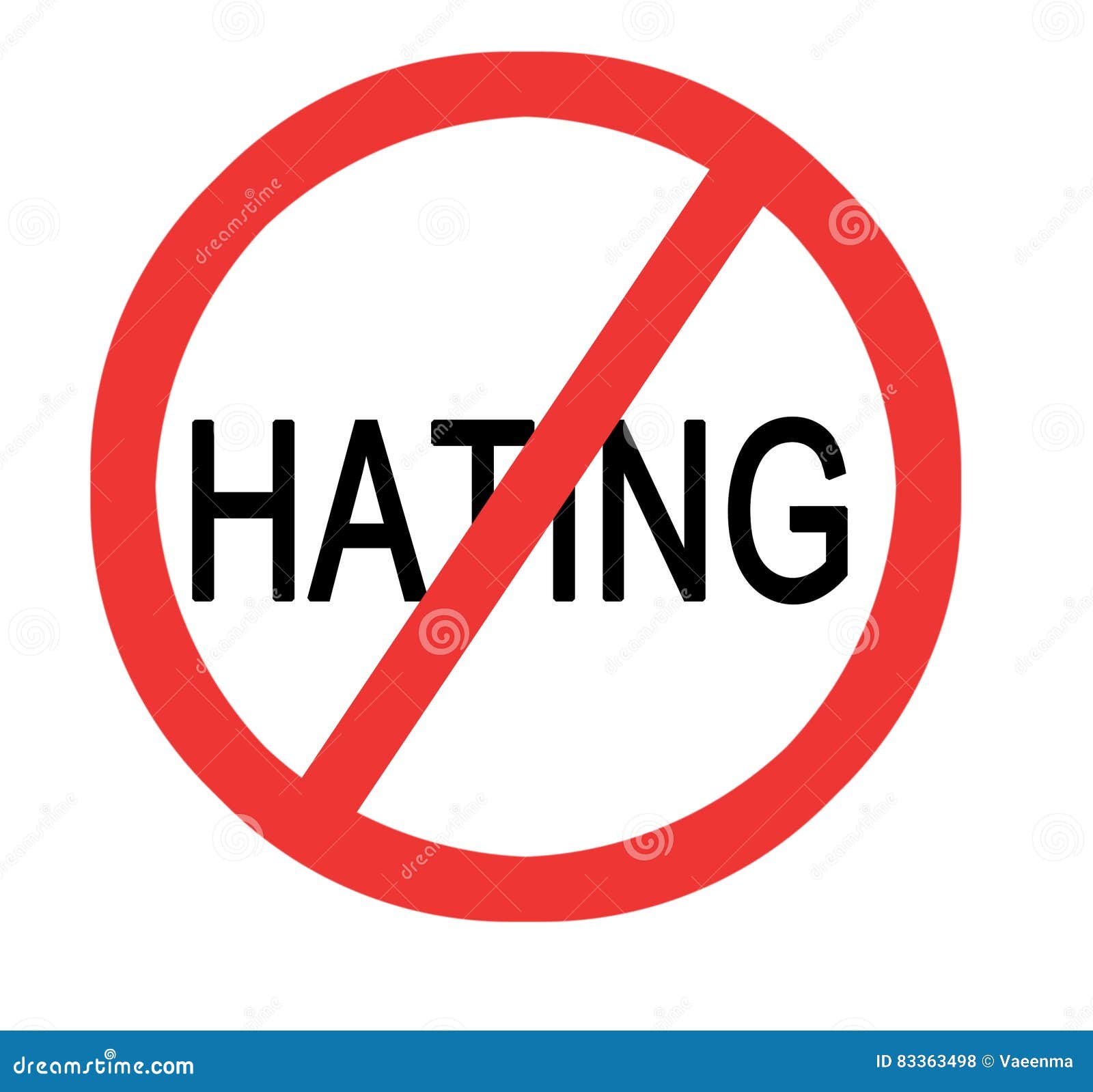 Stop hating stock illustration. Illustration of crime - 83363498