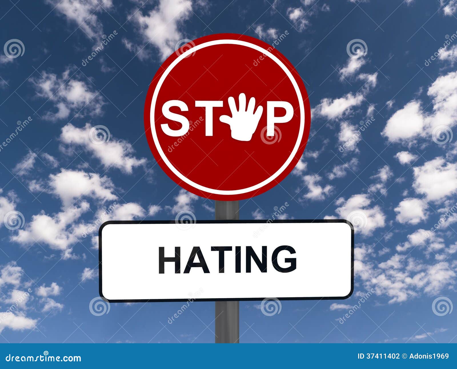 Stop hating stock illustration. Illustration of cloud - 37411402
