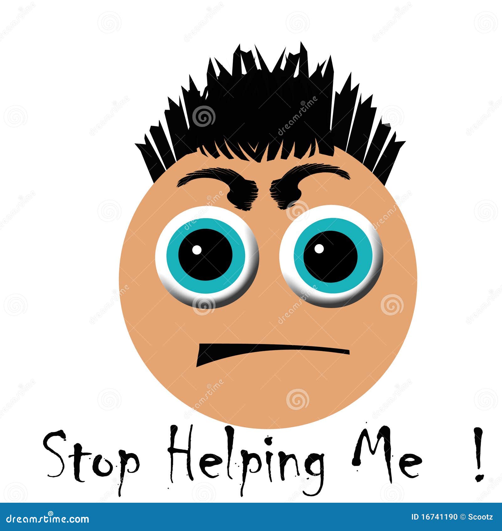Stop helping me stock illustration. Illustration of frustration - 16741190