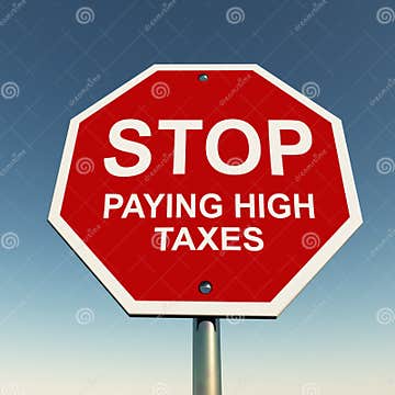 Stop high taxes stock illustration. Illustration of paying - 27288461