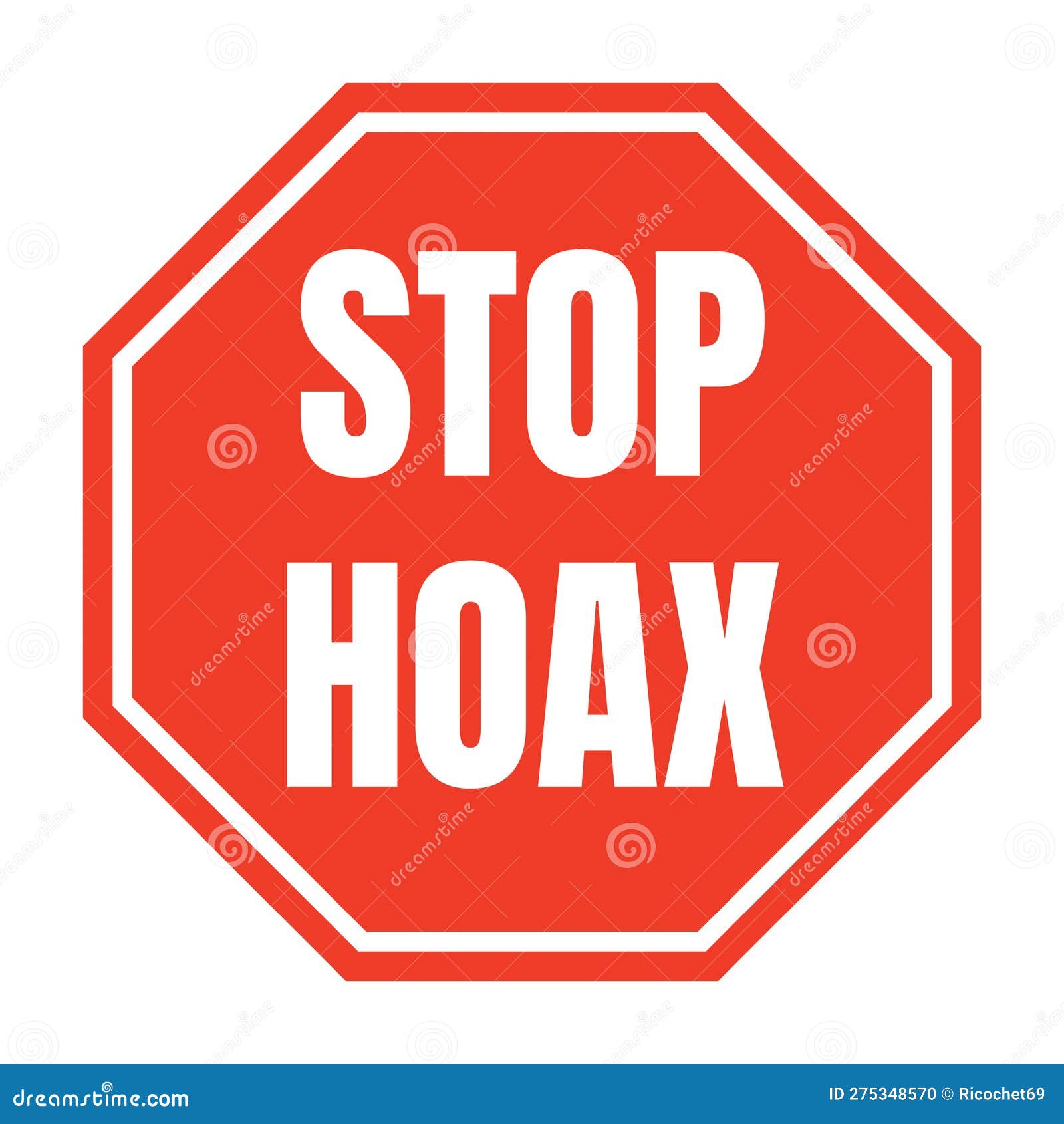 Stop hoax symbol icon stock illustration. Illustration of false - 275348570
