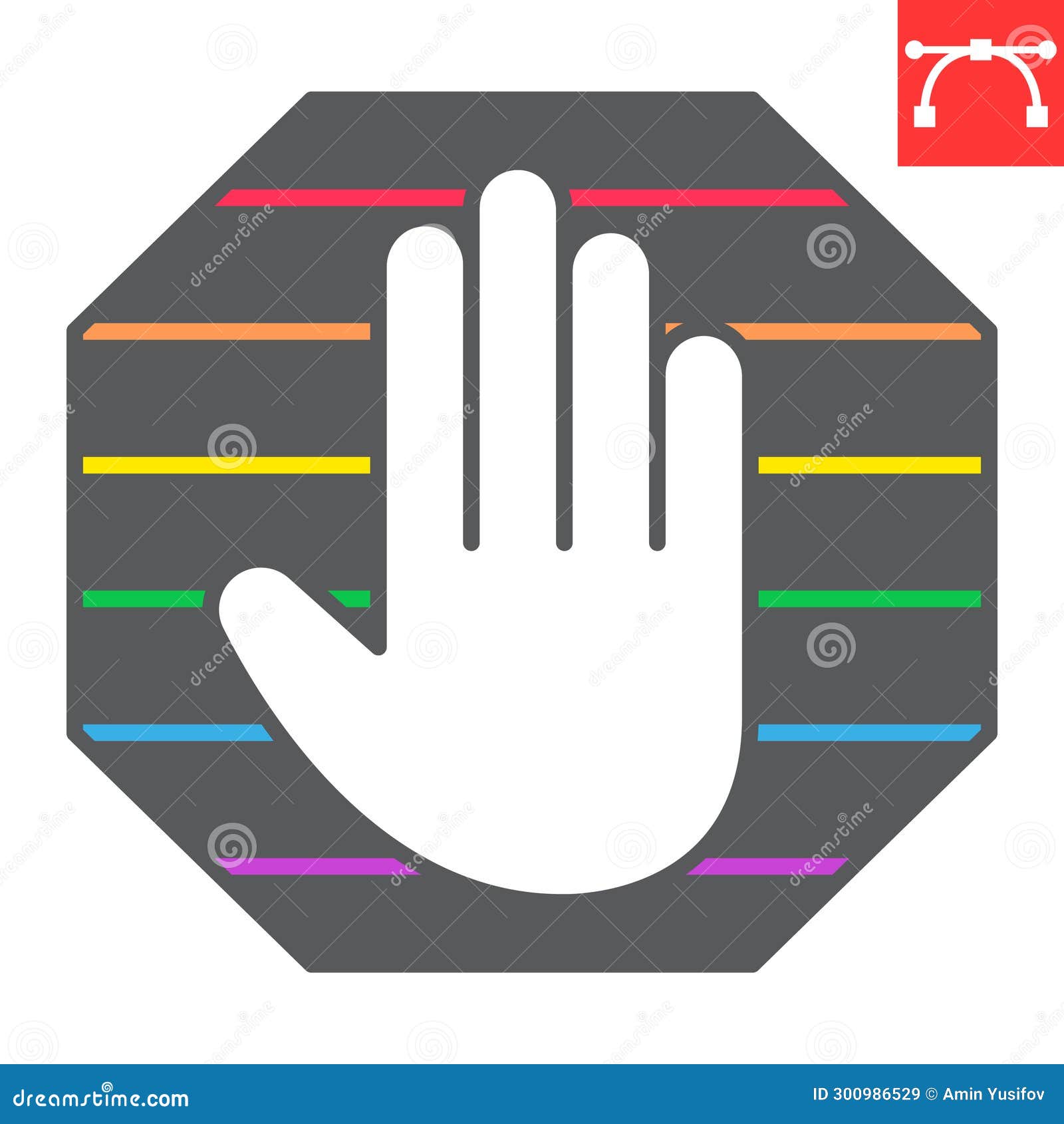 STOP Homophobia glyph icon stock vector. Illustration of event - 300986529