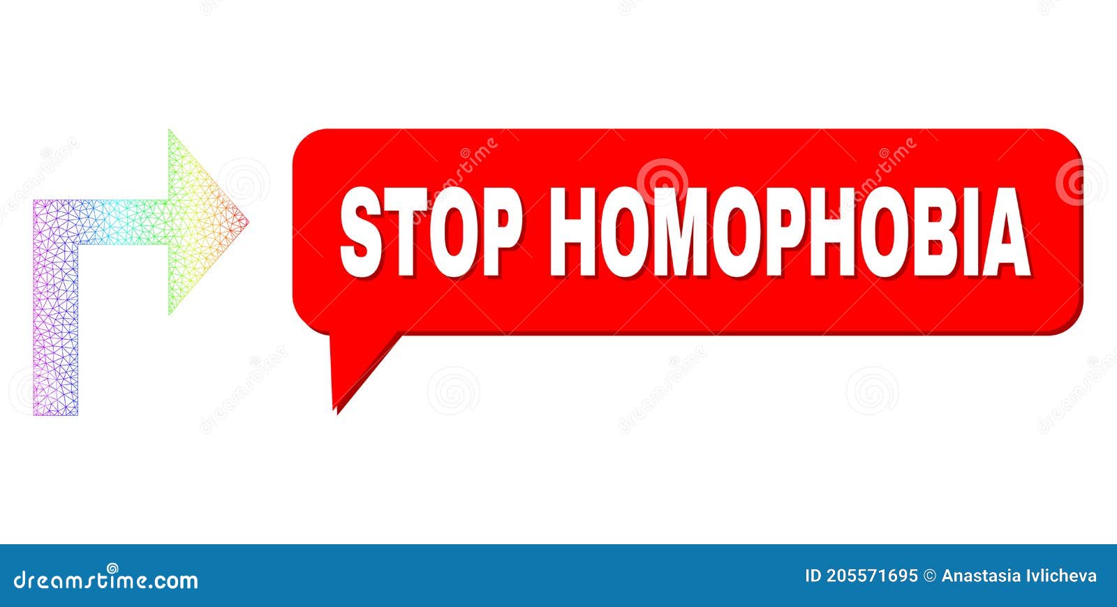 Spectrum Net Gradient Turn Right Icon and Stop Homophobia Message ...