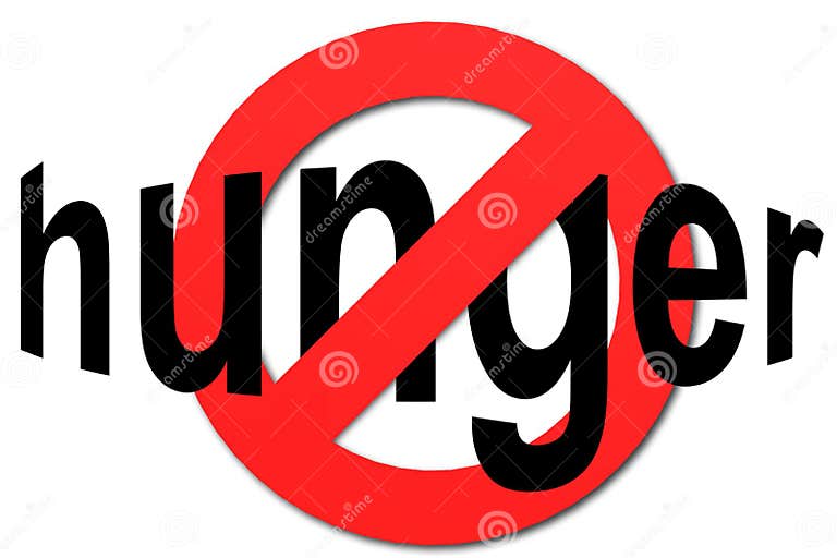 Stop hunger sign in red stock illustration. Illustration of harvest ...