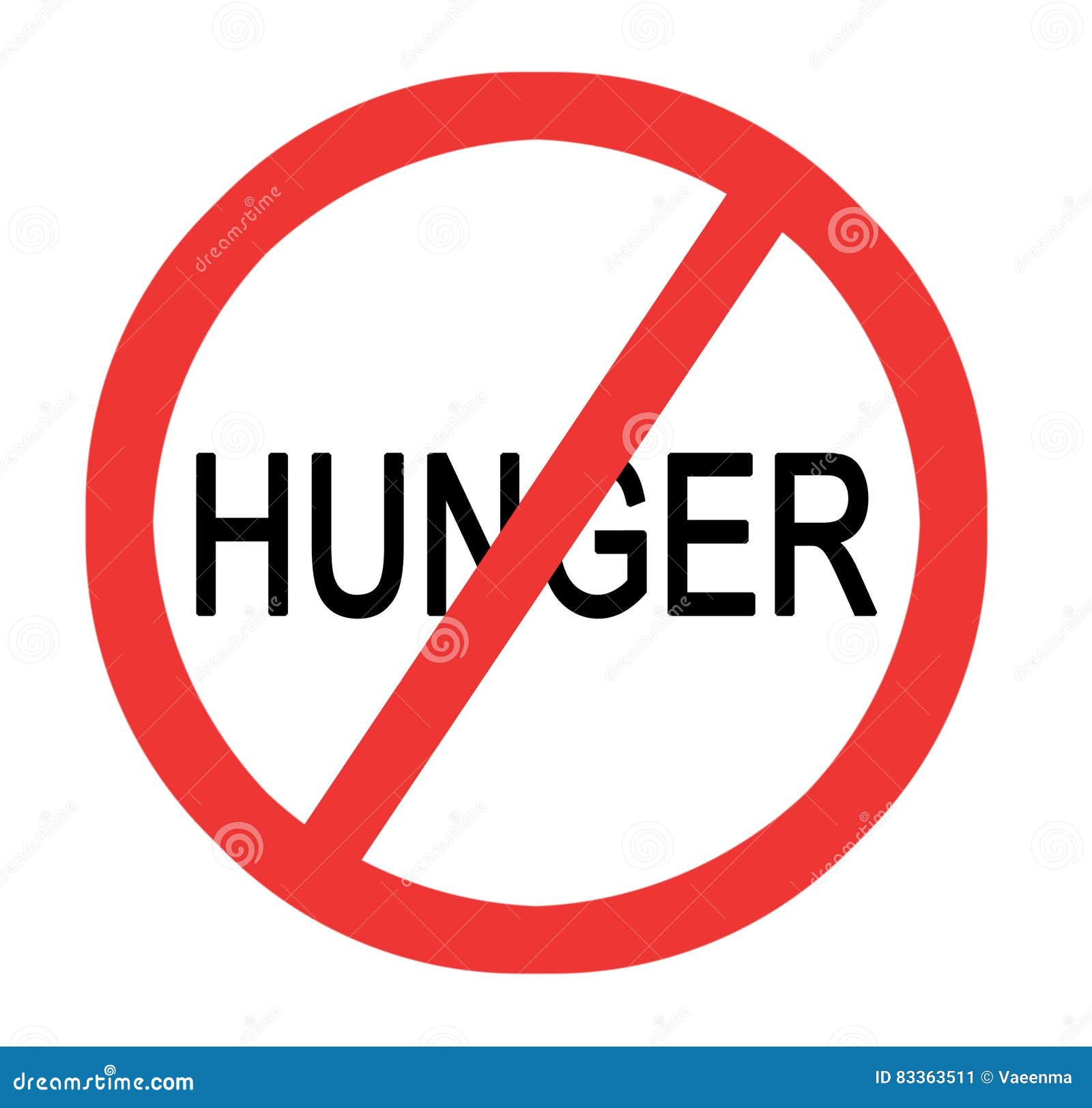 Stop hunger! stock illustration. Illustration of distribution - 83363511