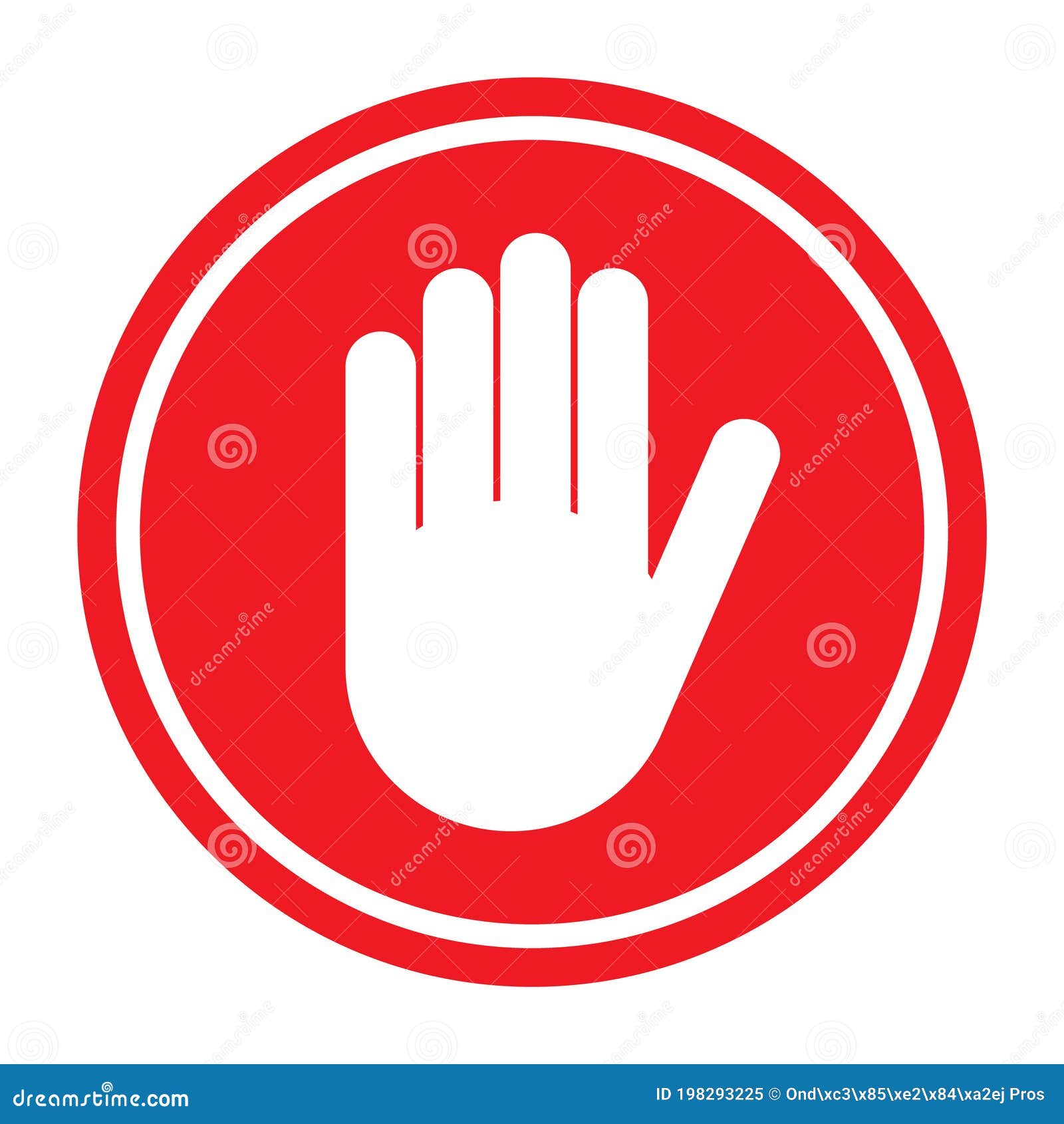 Hand Warning Sign Royalty-Free Stock Photo | CartoonDealer.com #53024769