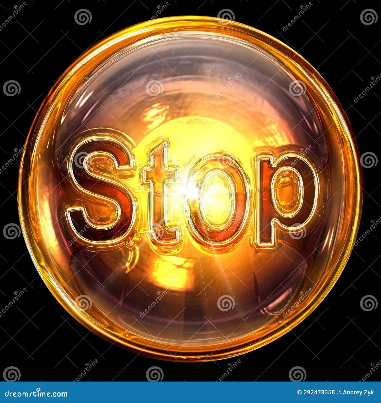 Stop icon amber stock illustration. Illustration of button - 292478358